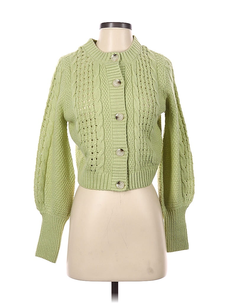 Wild Fable Color Block Solid Green Cardigan Size S - 30% off | ThredUp