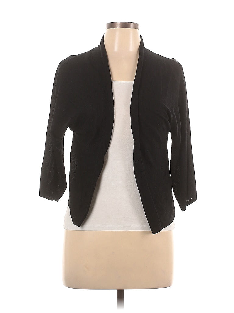 Premise Studio Color Block Solid Black Cardigan Size L - 80% off | ThredUp