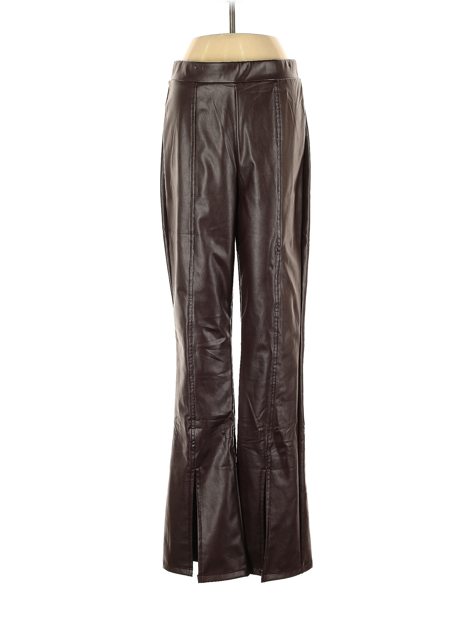 Wild Fable 100 Polyurethane Solid Brown Faux Leather Pants Size S 55 Off Thredup
