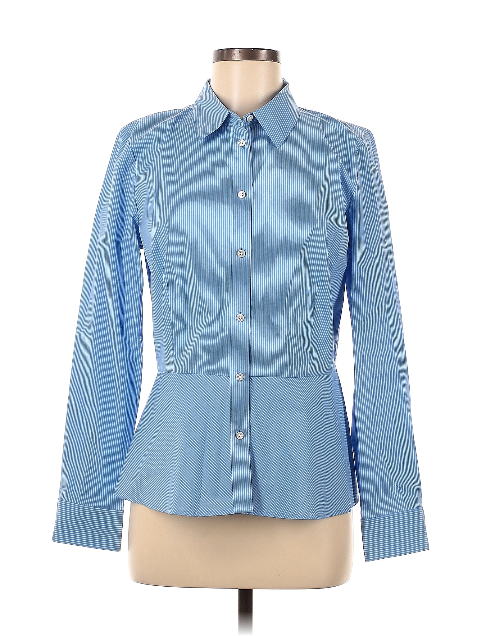 Talbots Stripes Blue Long Sleeve Button-Down Shirt Size 8 - 76% off | ThredUp