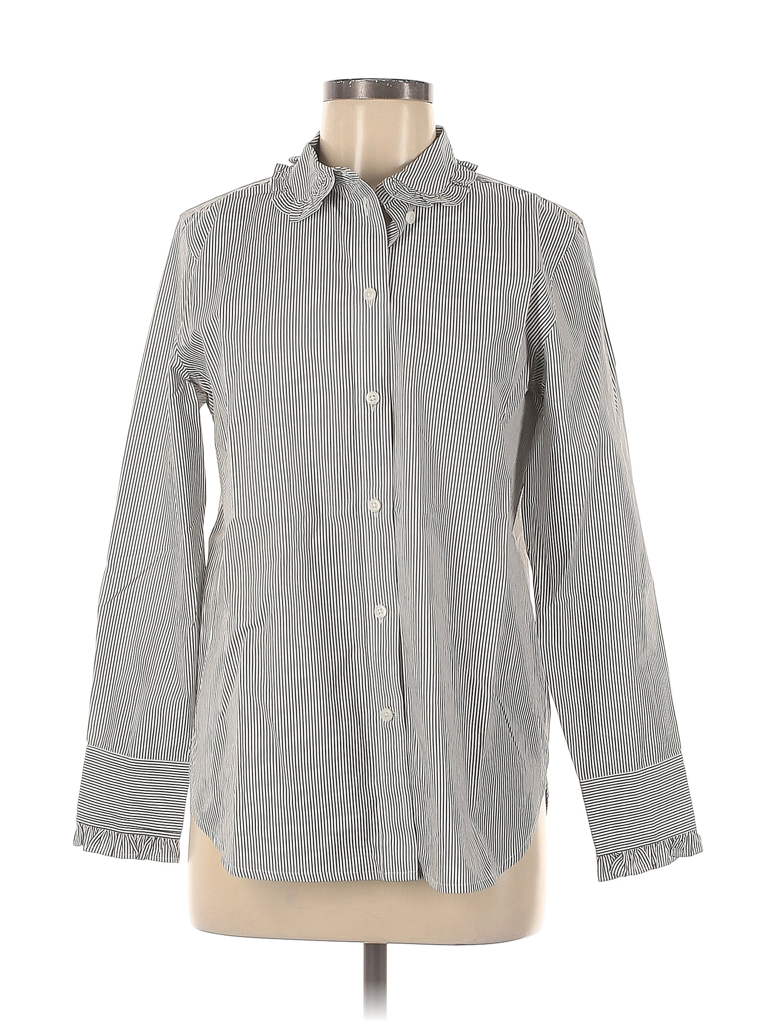J.Crew 100% Cotton Gray Long Sleeve Button-Down Shirt Size 6 - 74% off | ThredUp