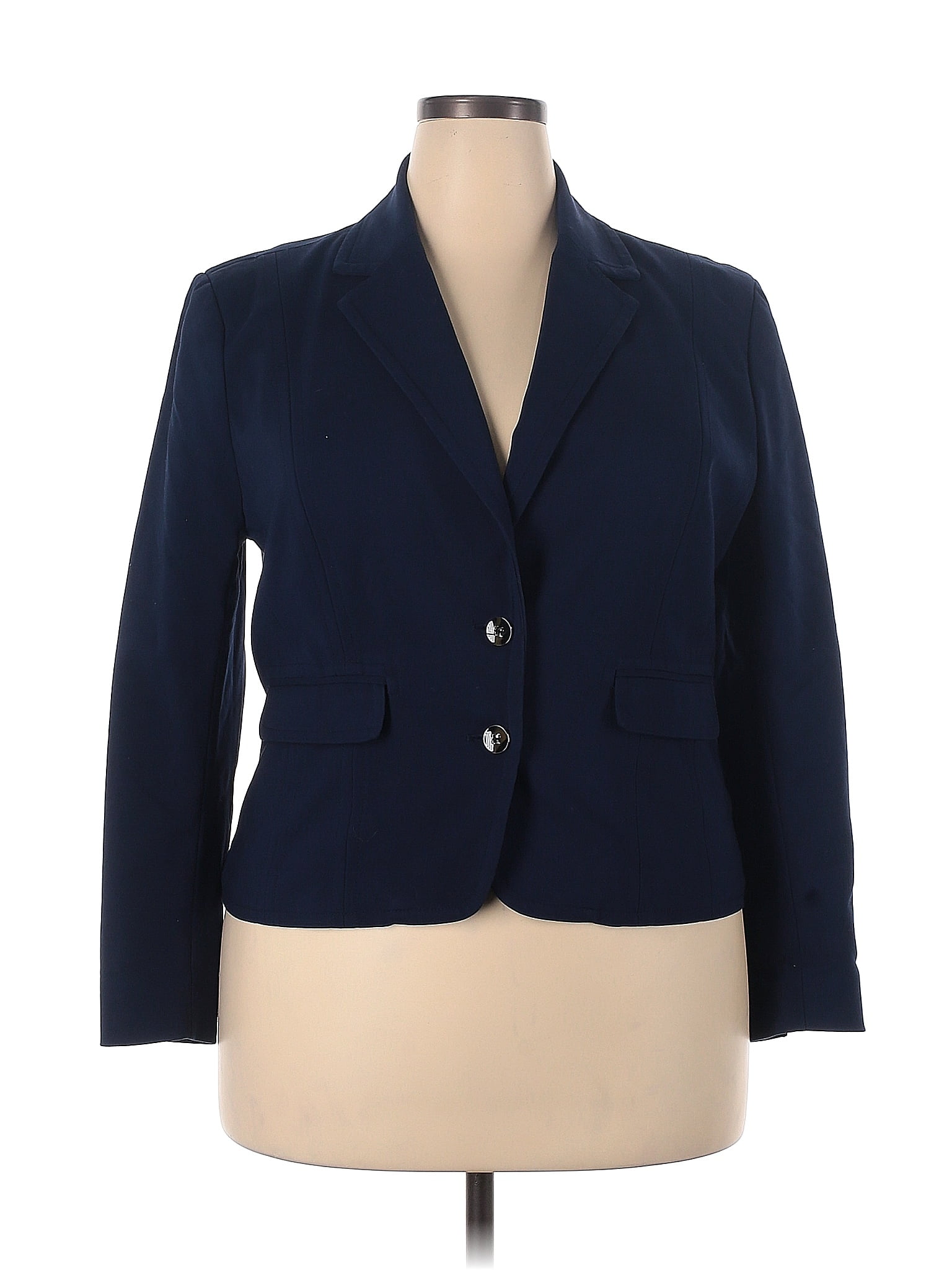 7th Avenue Design Studio New York & Company Solid Navy Blue Blazer Size ...