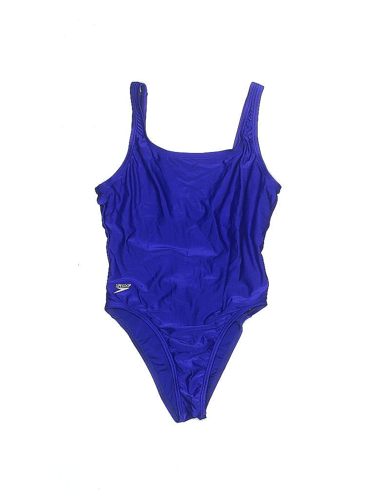 Speedo Solid Blue One Piece Swimsuit Size 12 - 45% off | ThredUp