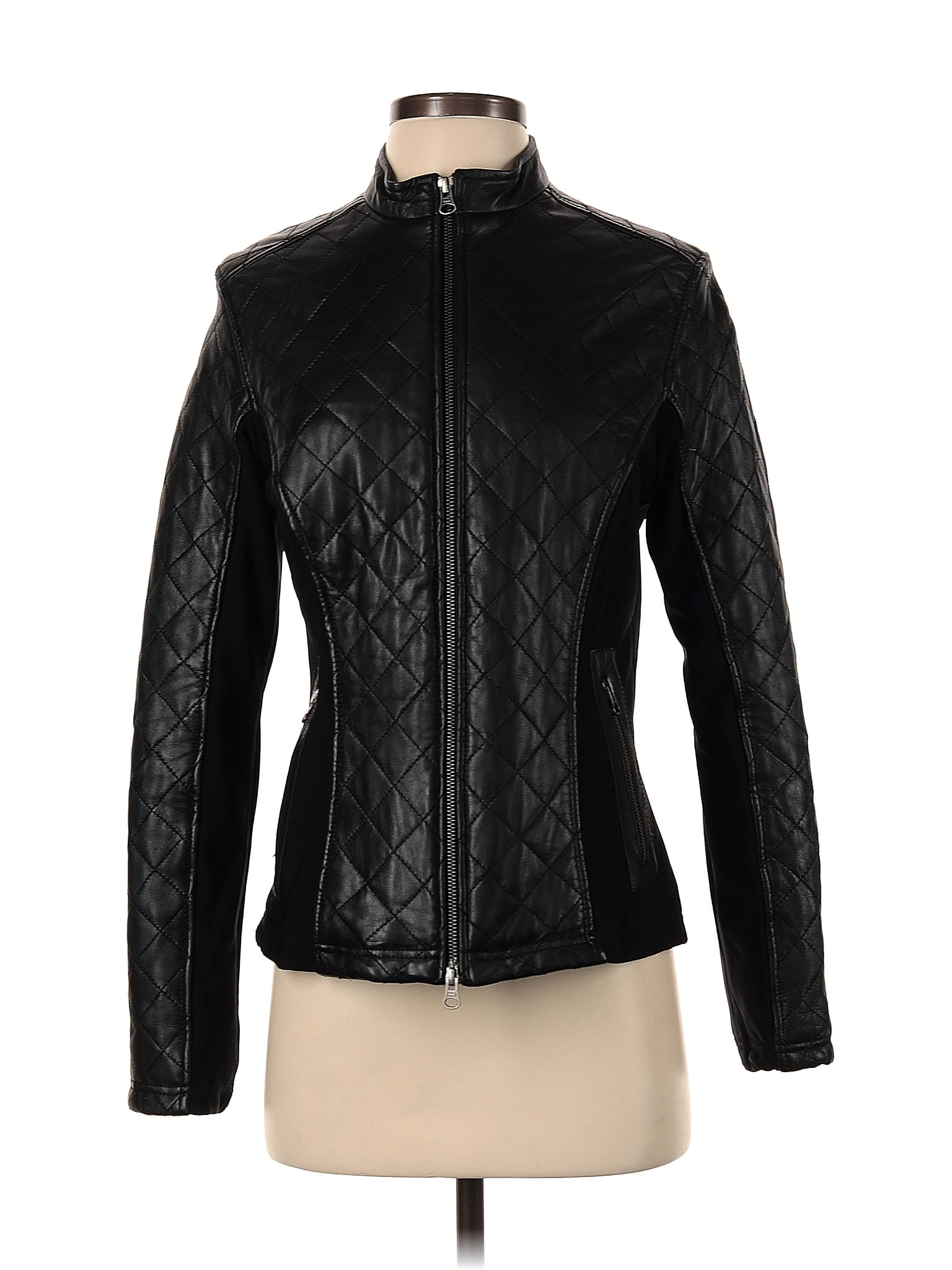Anatomie Solid Black Faux Leather Jacket Size S - 76% off | ThredUp