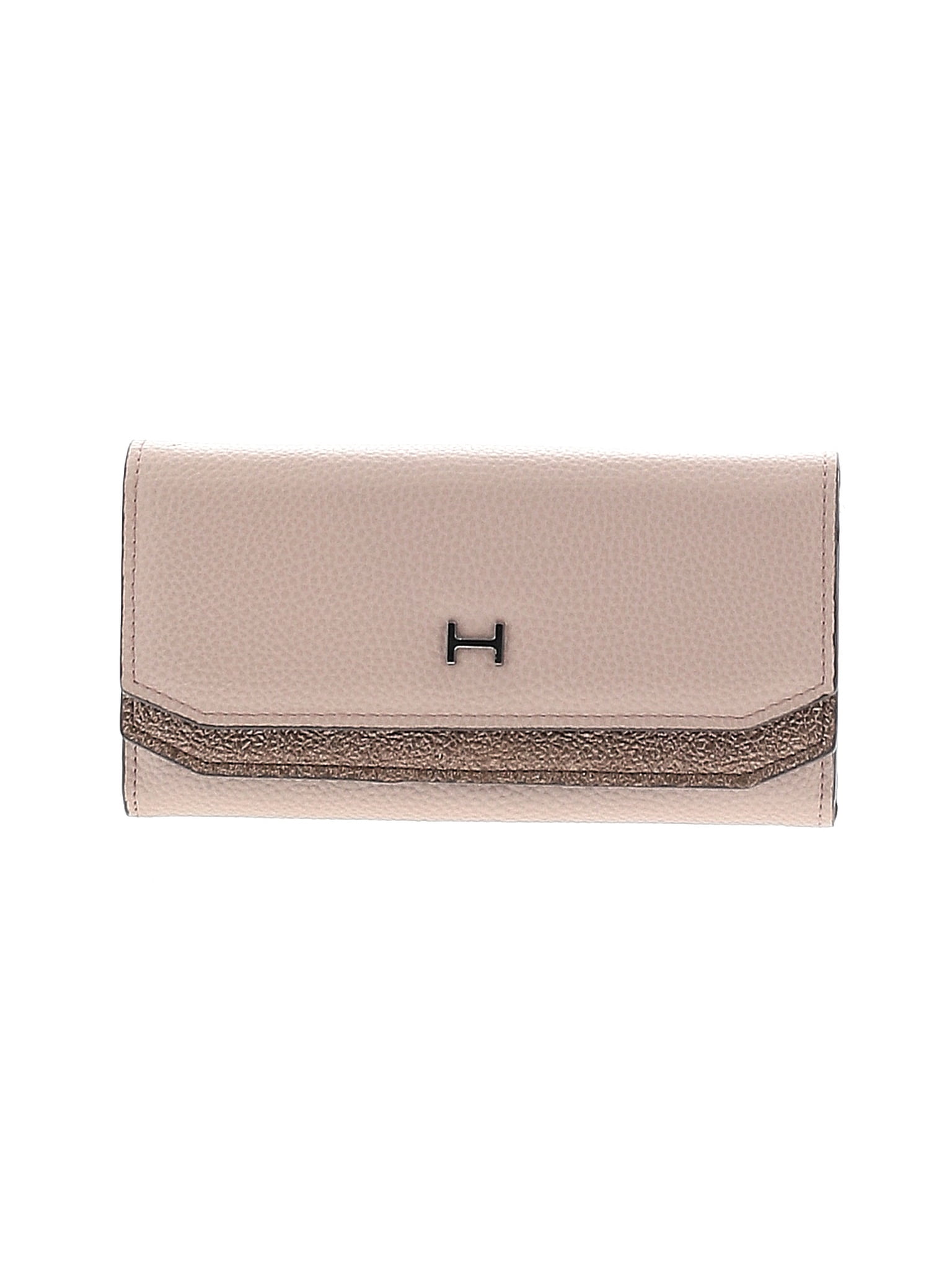 H By Halston 100% Polyvinyl Chloride Solid Tan Pink Wallet One Size ...
