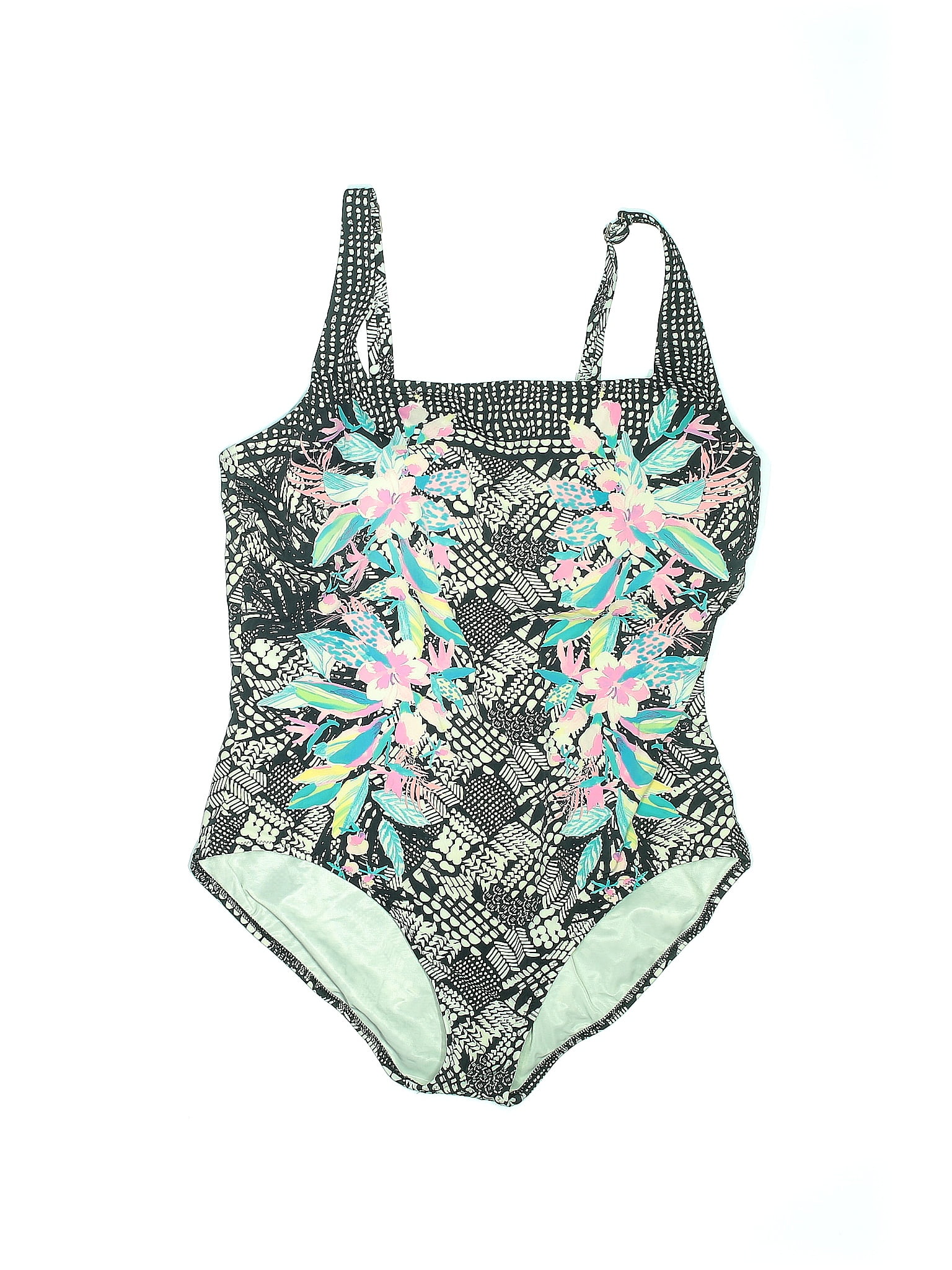 Lands End Multi Color Green One Piece Swimsuit Size 18 Plus 26
