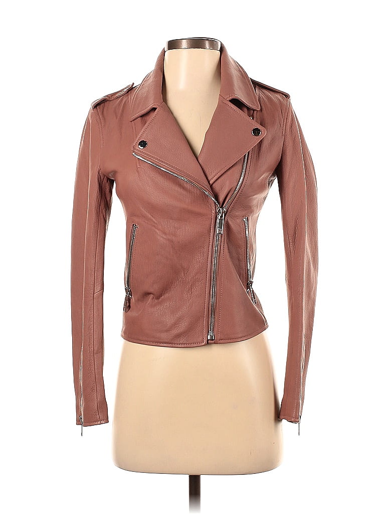 LTH JKT 100% Leather Solid Brown Leather Jacket Size XS - 64% off | ThredUp