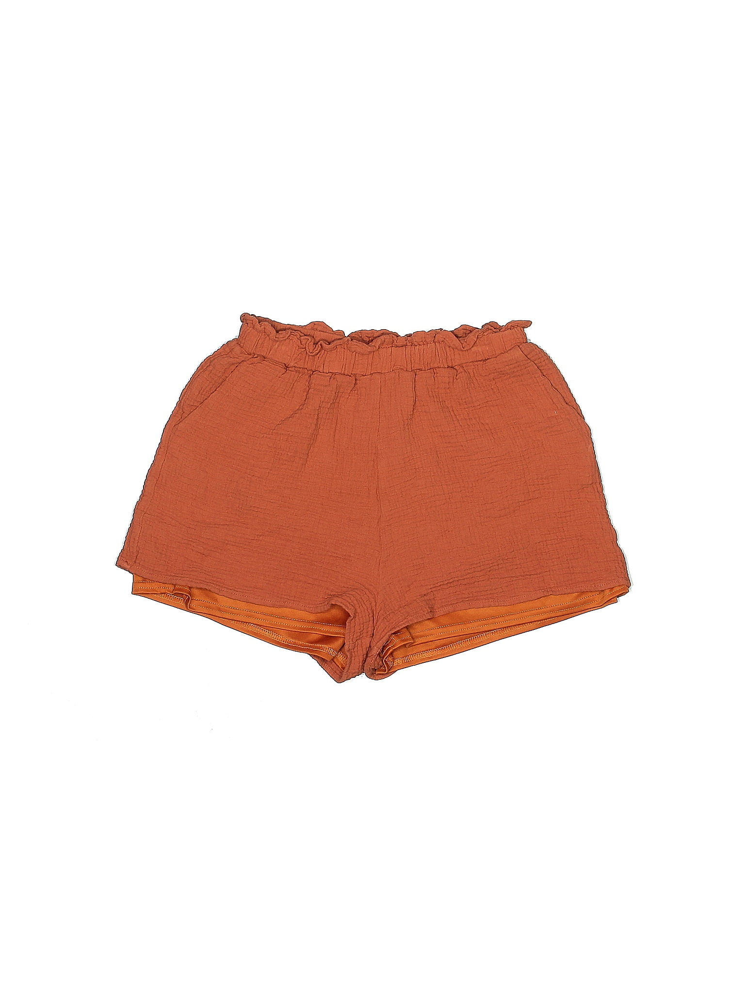 Pink Lily Solid Burnt Orange Orange Shorts Size S - 56% off | ThredUp