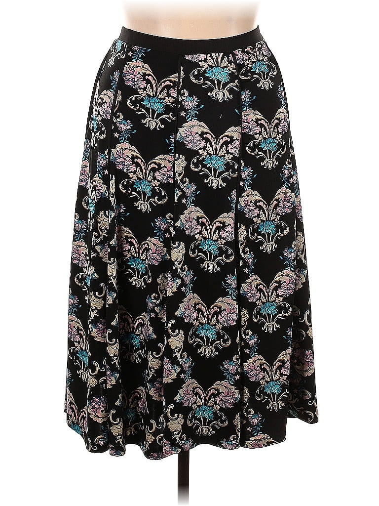 Chances R Floral Motif Damask Paisley Baroque Print Batik Black Casual ...