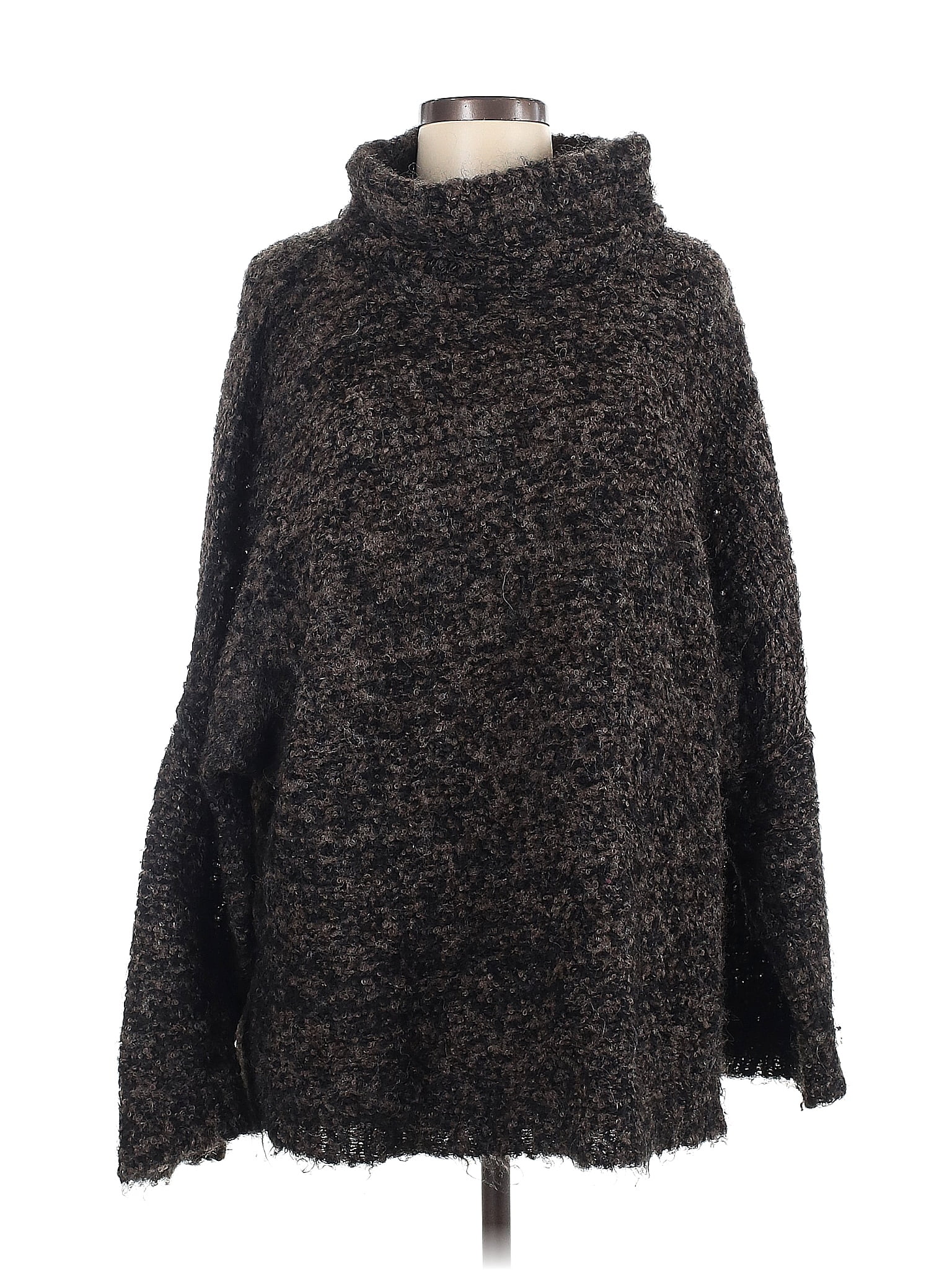 Free People Marled Brown Turtleneck Sweater Size M - 75% off | ThredUp