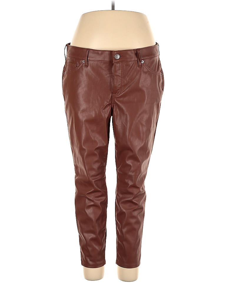 Torrid Solid Brown Faux Leather Pants Size 16 (Plus) - 60% off | ThredUp
