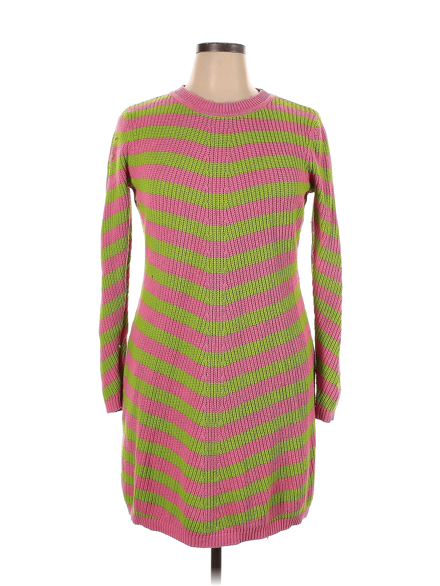 VICTOR GLEMAUD for Target Color Block Stripes Pink Casual Dress Size XL ...