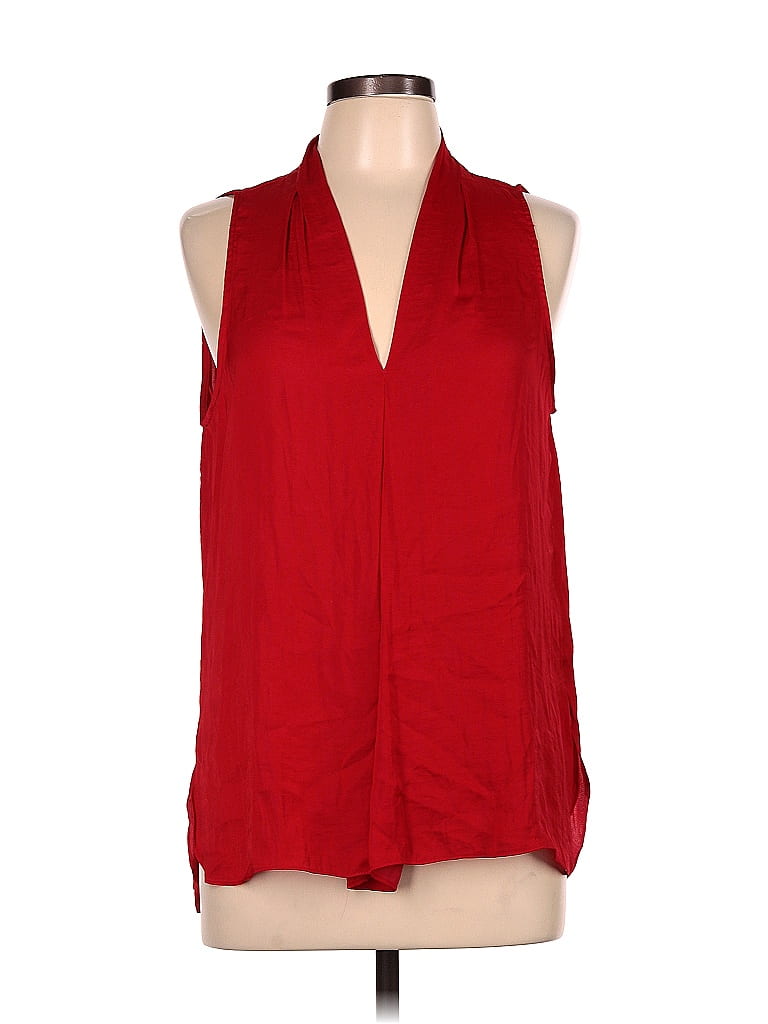 Vince Camuto 100 Polyester Red Sleeveless Blouse Size L 71 Off