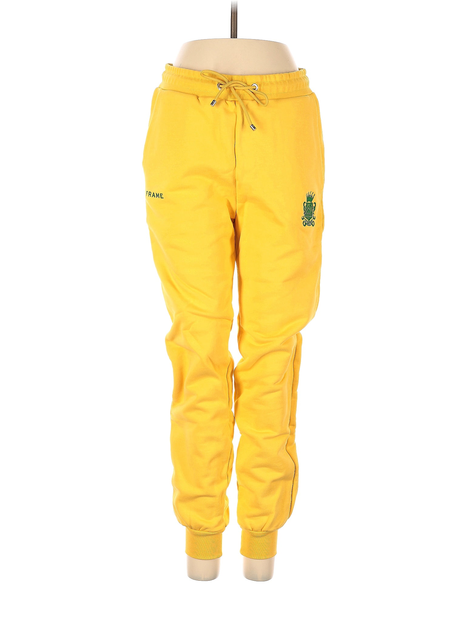 FRAME 100% Cotton Yellow Sweatpants Size XS - 70% off | ThredUp