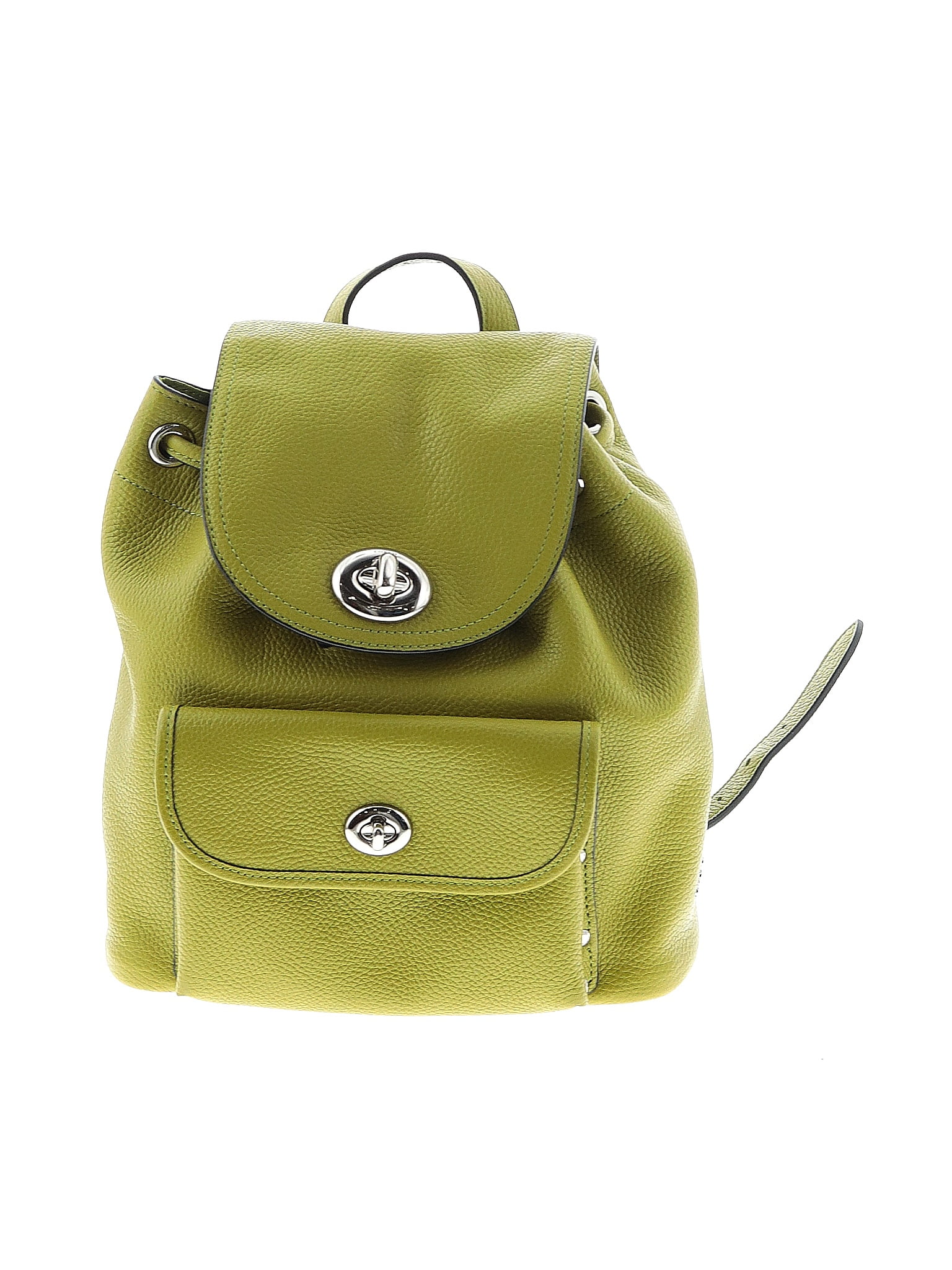 Coach Factory 100% Leather Solid Green Leather Backpack One Size - 65% ...