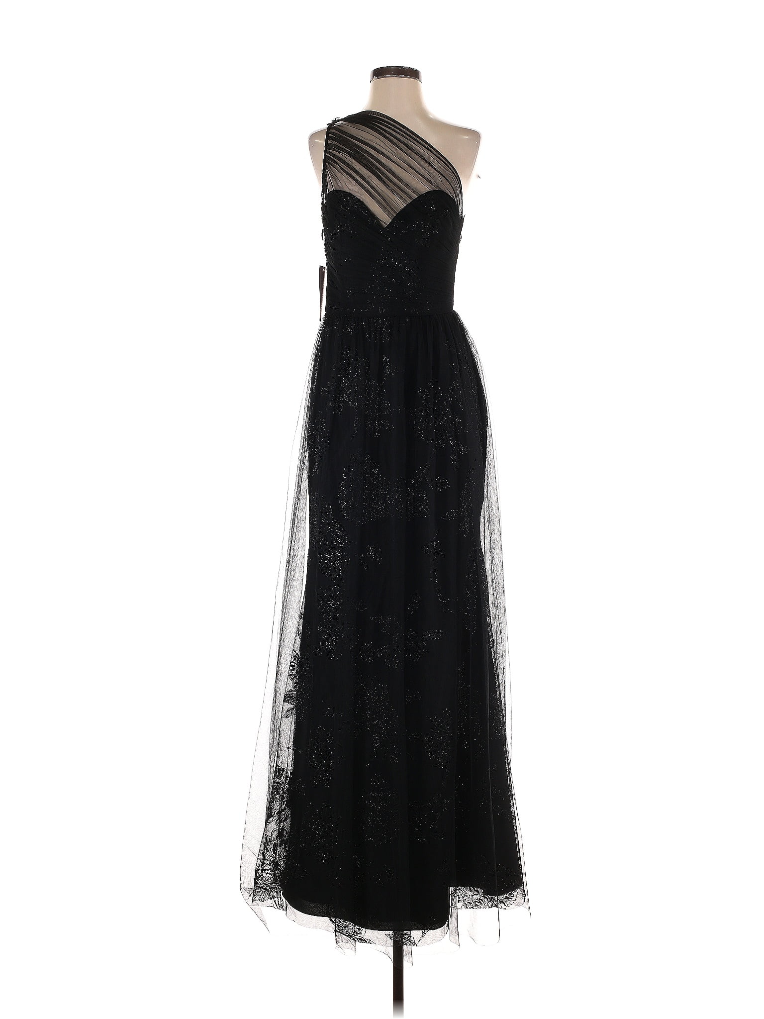 Bhldn 100 Polyester Solid Black Cocktail Dress Size 4 52 Off Thredup