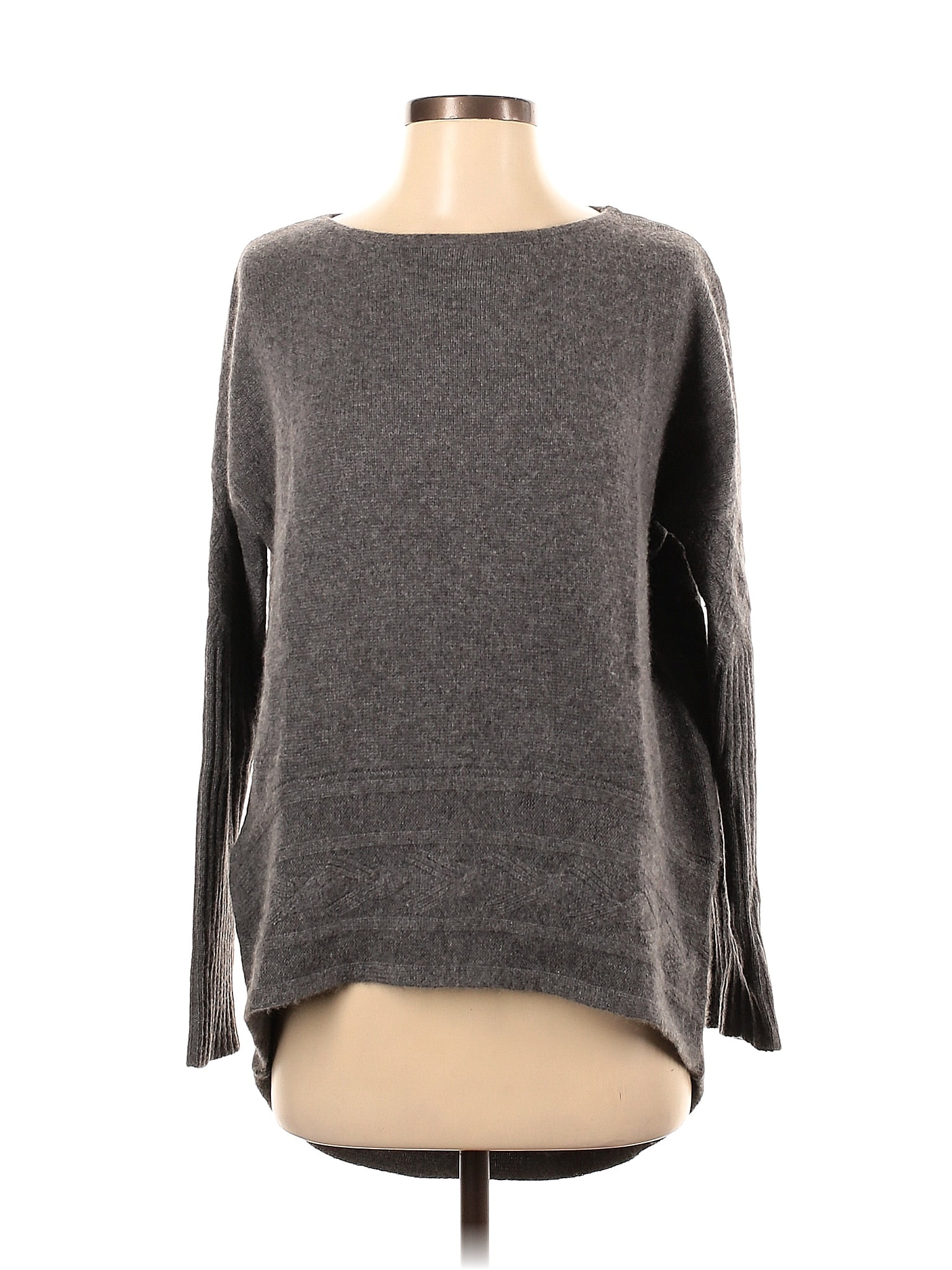 The Cashmere Project 100% Cashmere Color Block Marled Gray Cashmere ...