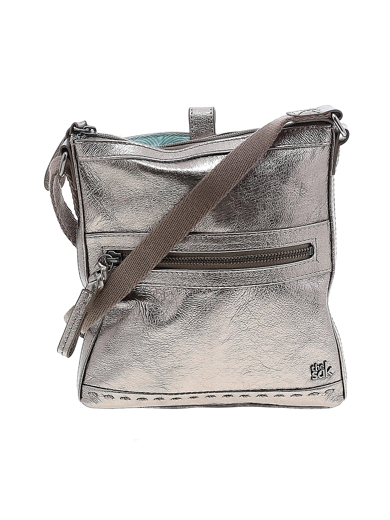 The Sak Solid Metallic Silver Crossbody Bag One Size - 60% off | ThredUp