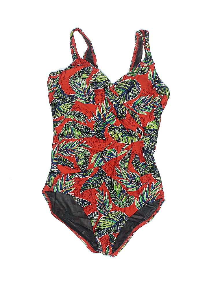 Swimsuits for all Multi Color Red One Piece Swimsuit Size 18 (Plus ...