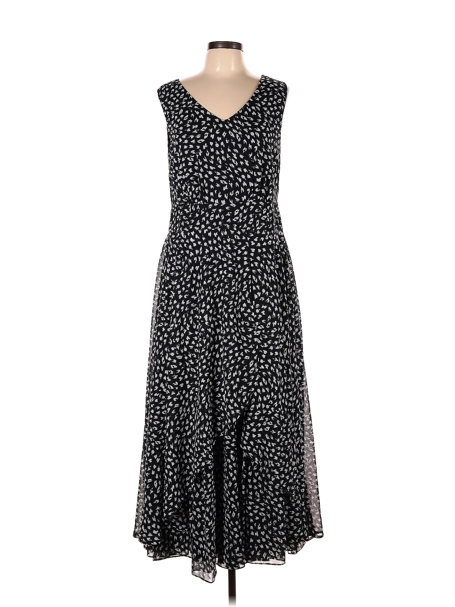 Jessica London 100 Polyester Black Casual Dress Size 14 65 Off