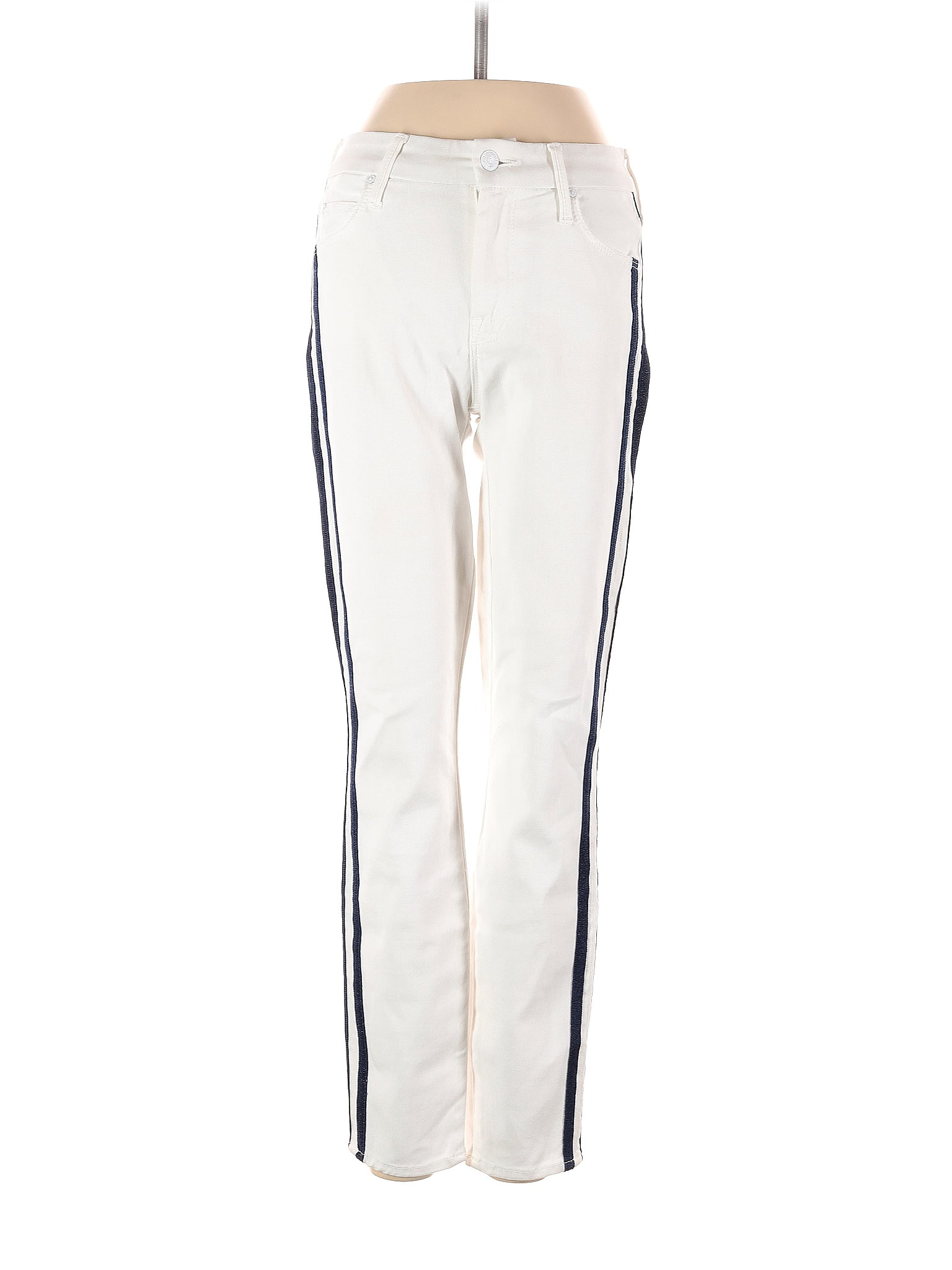 Mother Color Block Solid White Ivory Jeans 24 Waist - 76% off | ThredUp