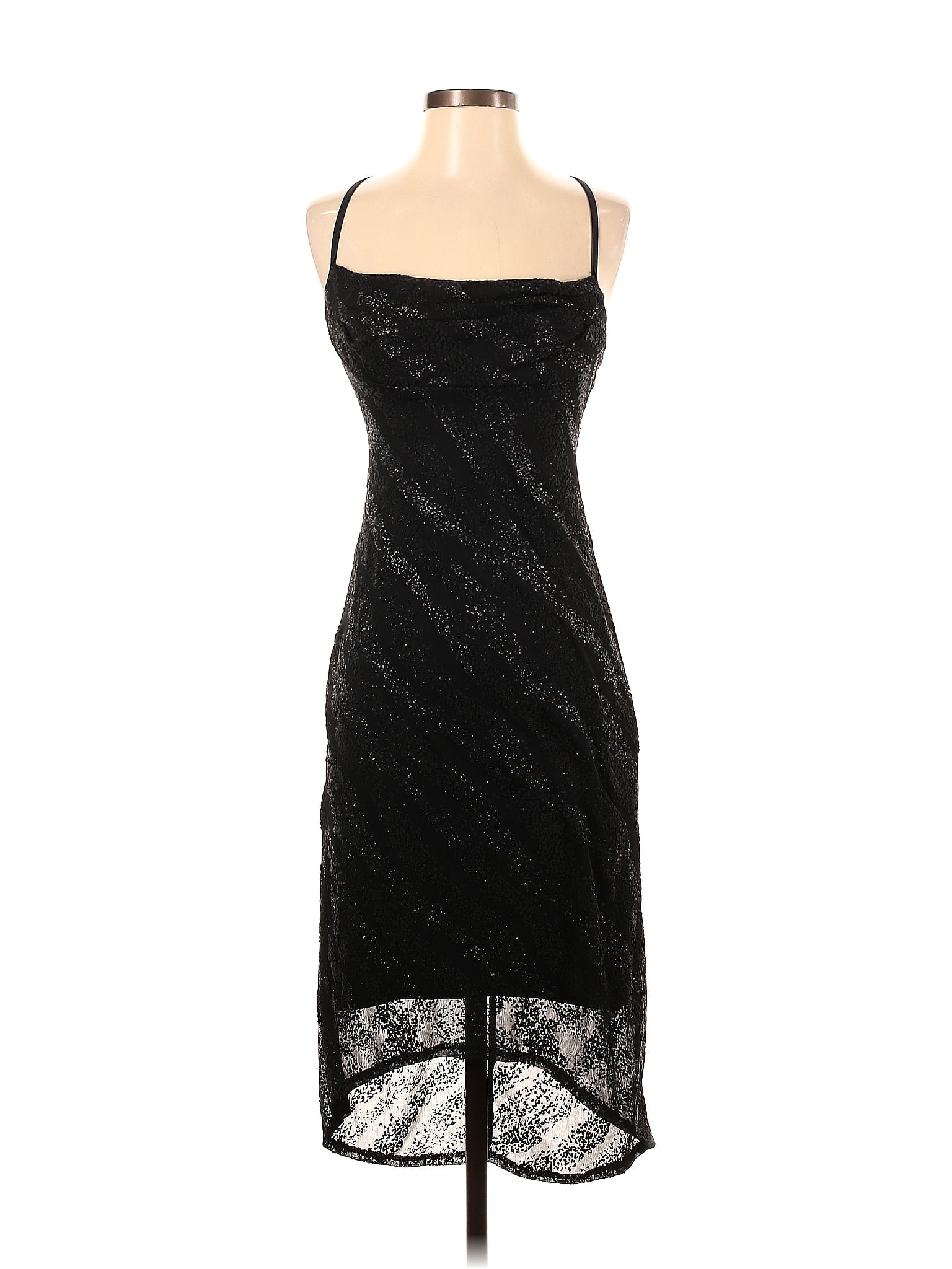 Rampage Clothing Company 100% Polyester Solid Black Cocktail Dress Size ...