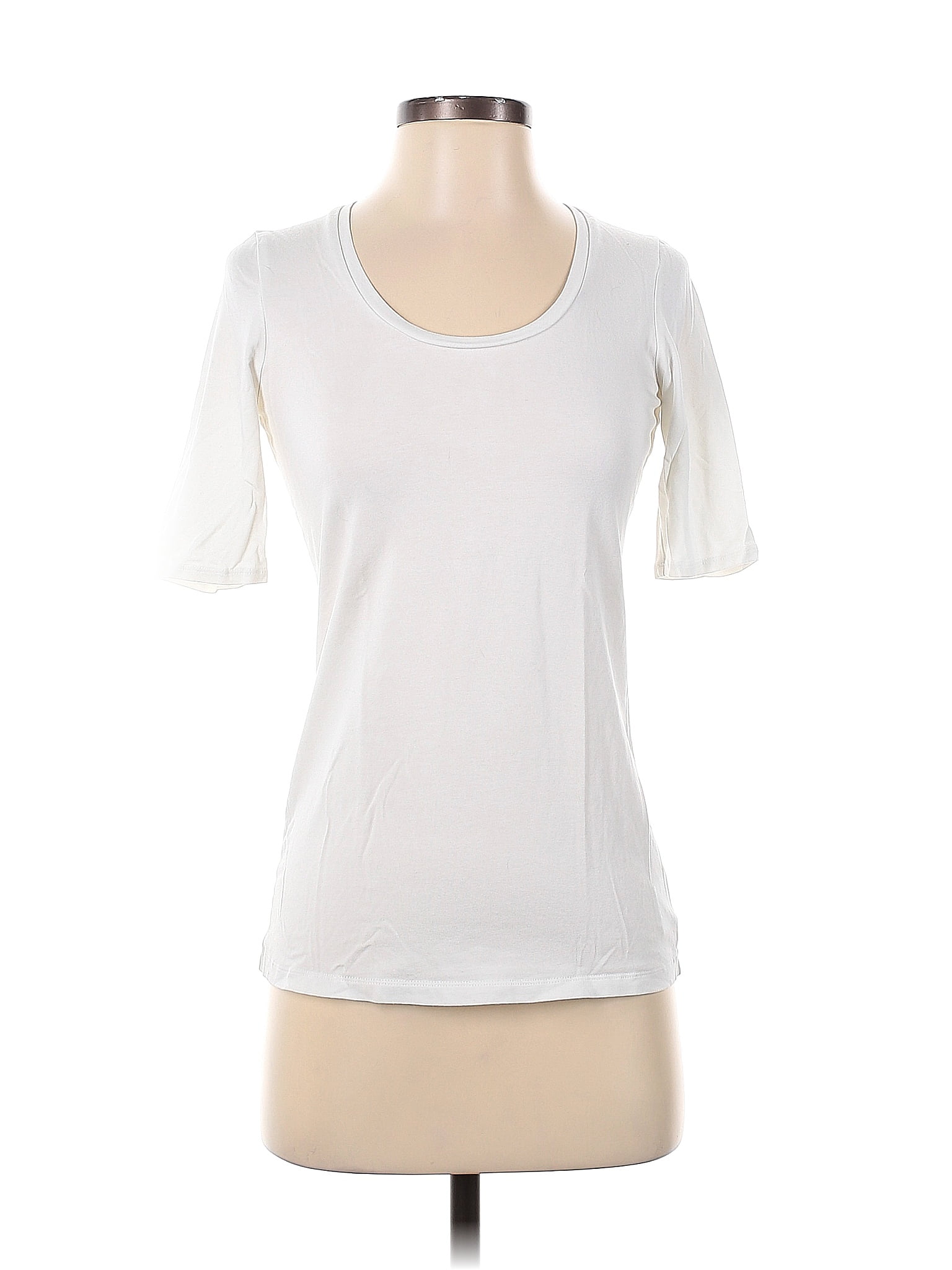 White + Warren White Short Sleeve T-Shirt Size S - 75% off | ThredUp
