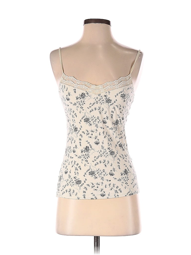 Gap Body 100% Spandex Floral Ivory Sleeveless Blouse Size S - 52% off ...