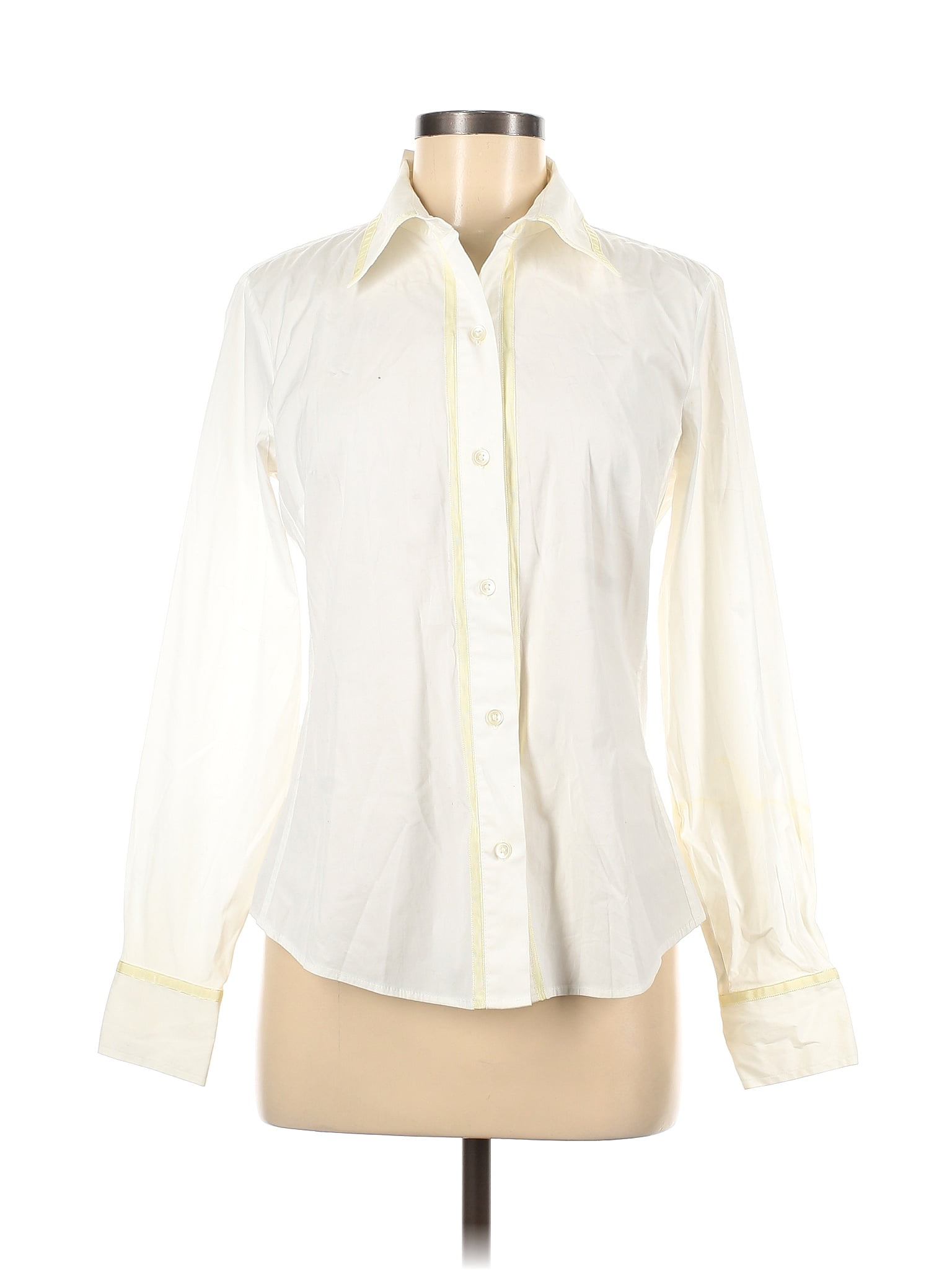 Gap Solid White Ivory Long Sleeve Button Down Shirt Size M 64 Off