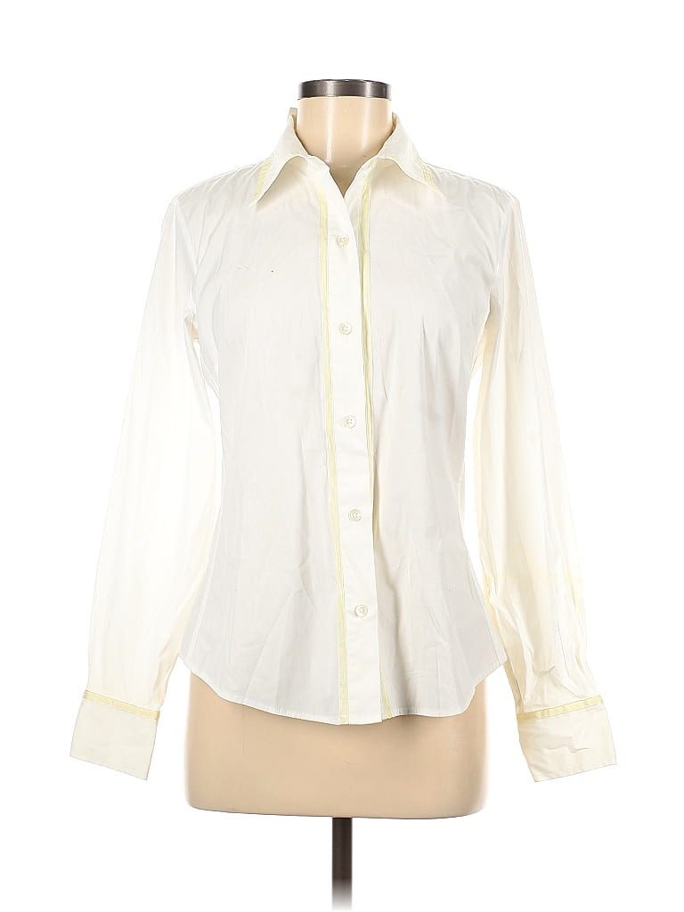 Gap Solid White Ivory Long Sleeve Button Down Shirt Size M 64 Off