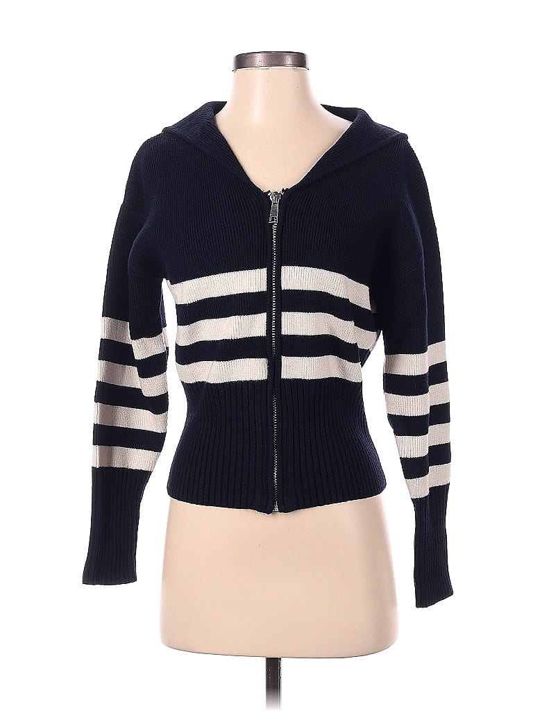 Zara Color Block Stripes Navy Blue Cardigan Size S - 61% off | ThredUp