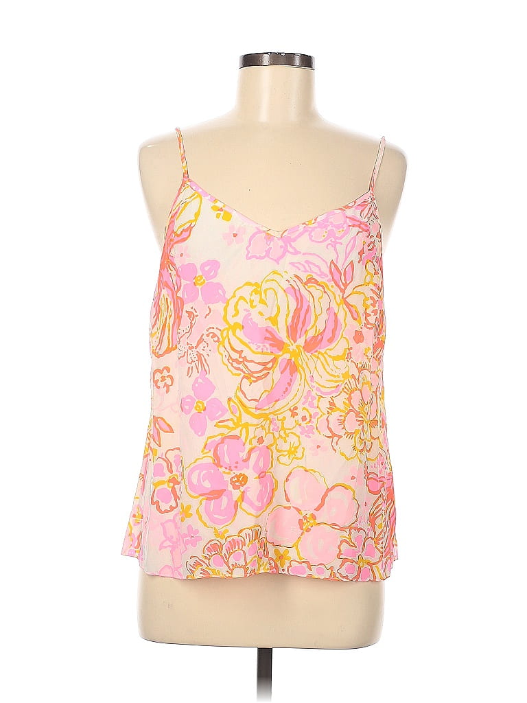 Lilly Pulitzer 100 Silk Pink Sleeveless Blouse Size M 69 Off Thredup