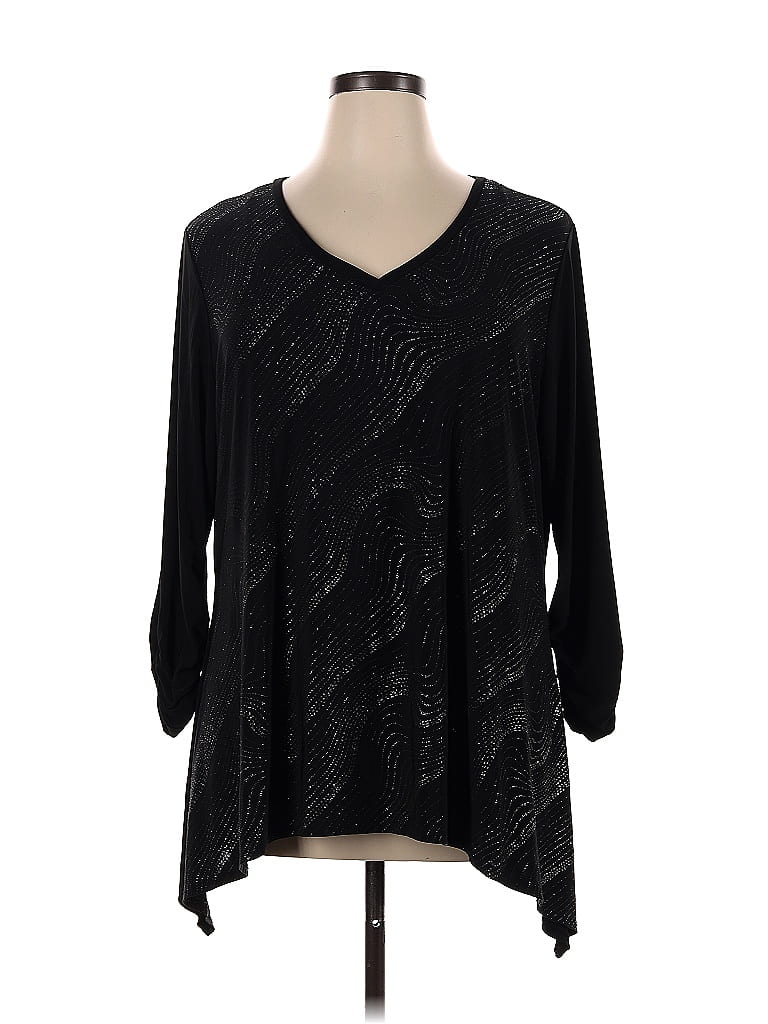Notations Black Long Sleeve Blouse Size 2X (Plus) - 57% off | ThredUp