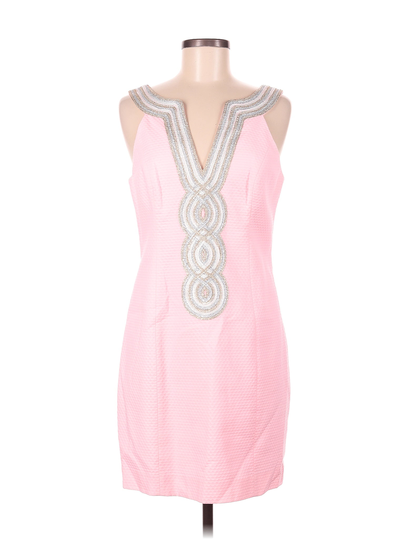 Lilly Pulitzer 100 Cotton Solid Pink Cocktail Dress Size 8 64 Off