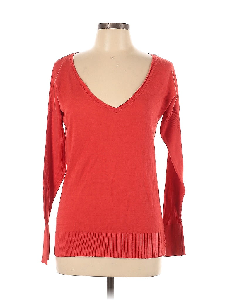 Victoria's Secret 100% Cotton Color Block Solid Red Pullover Sweater ...
