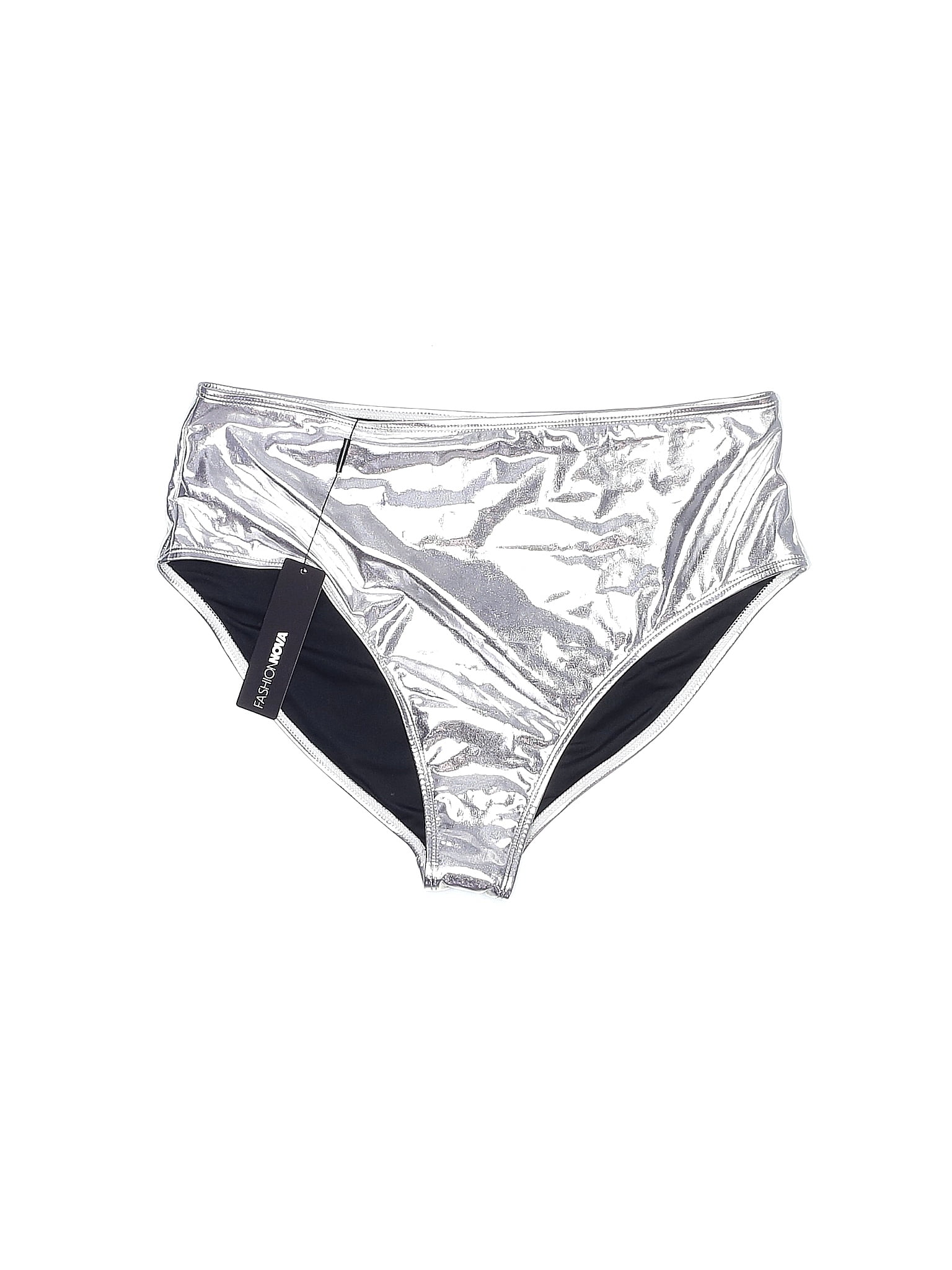 Fashion Nova Metallic Silver Swimsuit Bottoms Size 1X (Plus) - 23% off ...