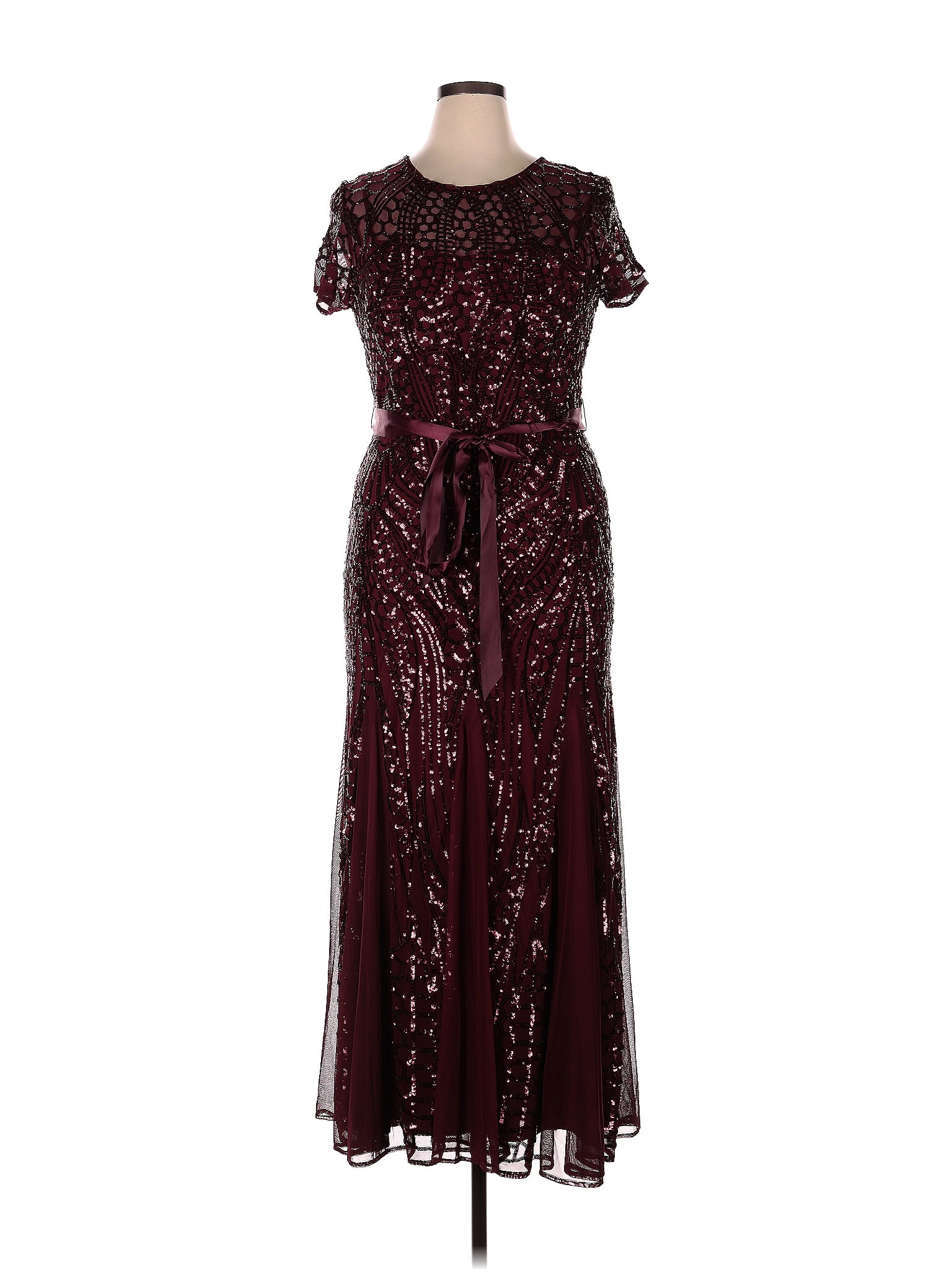 Randm Richards Solid Maroon Burgundy Cocktail Dress Size 14 65 Off
