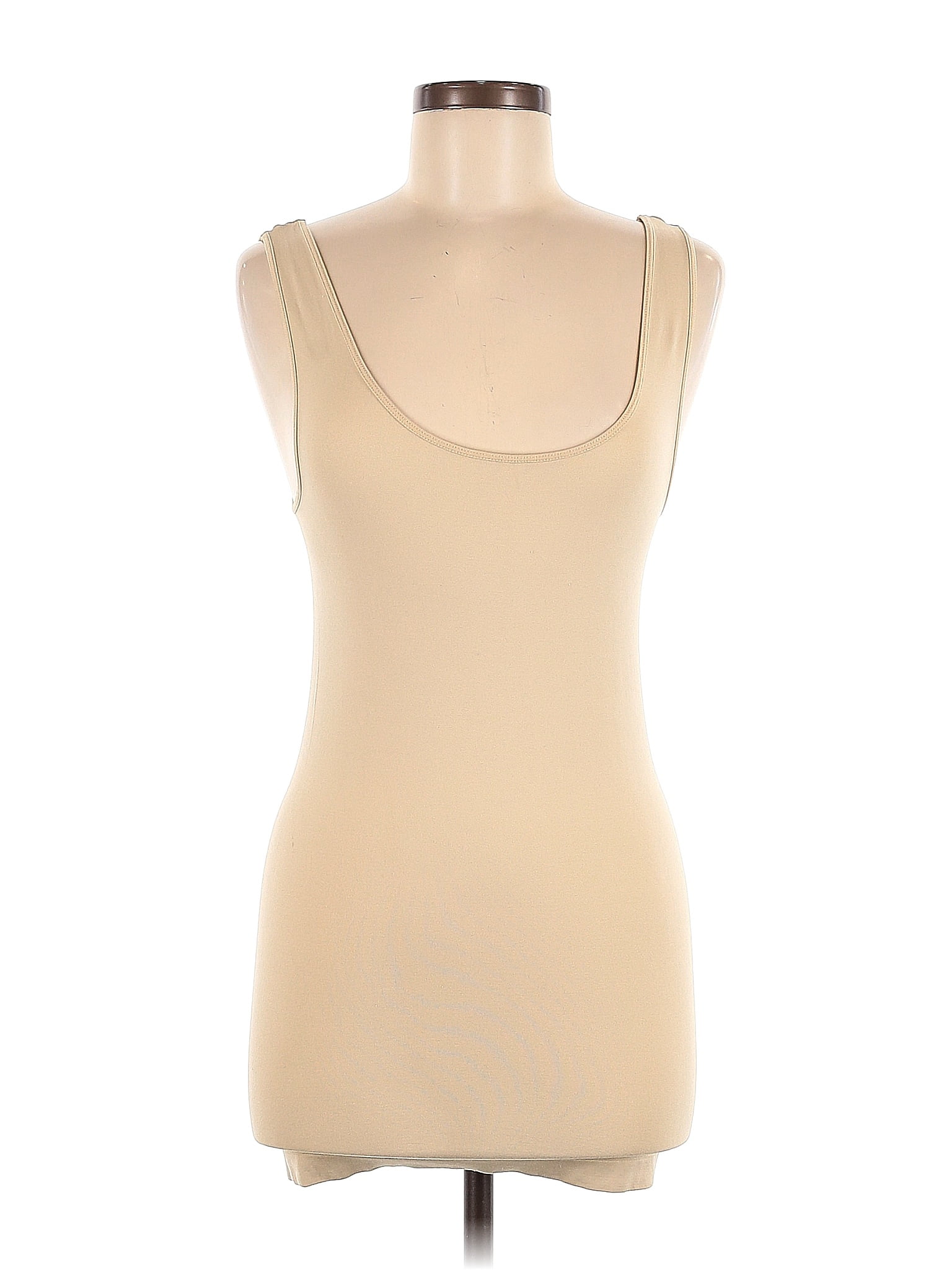 Skinny Tee Solid Tan Tank Top One Size - 53% off | ThredUp