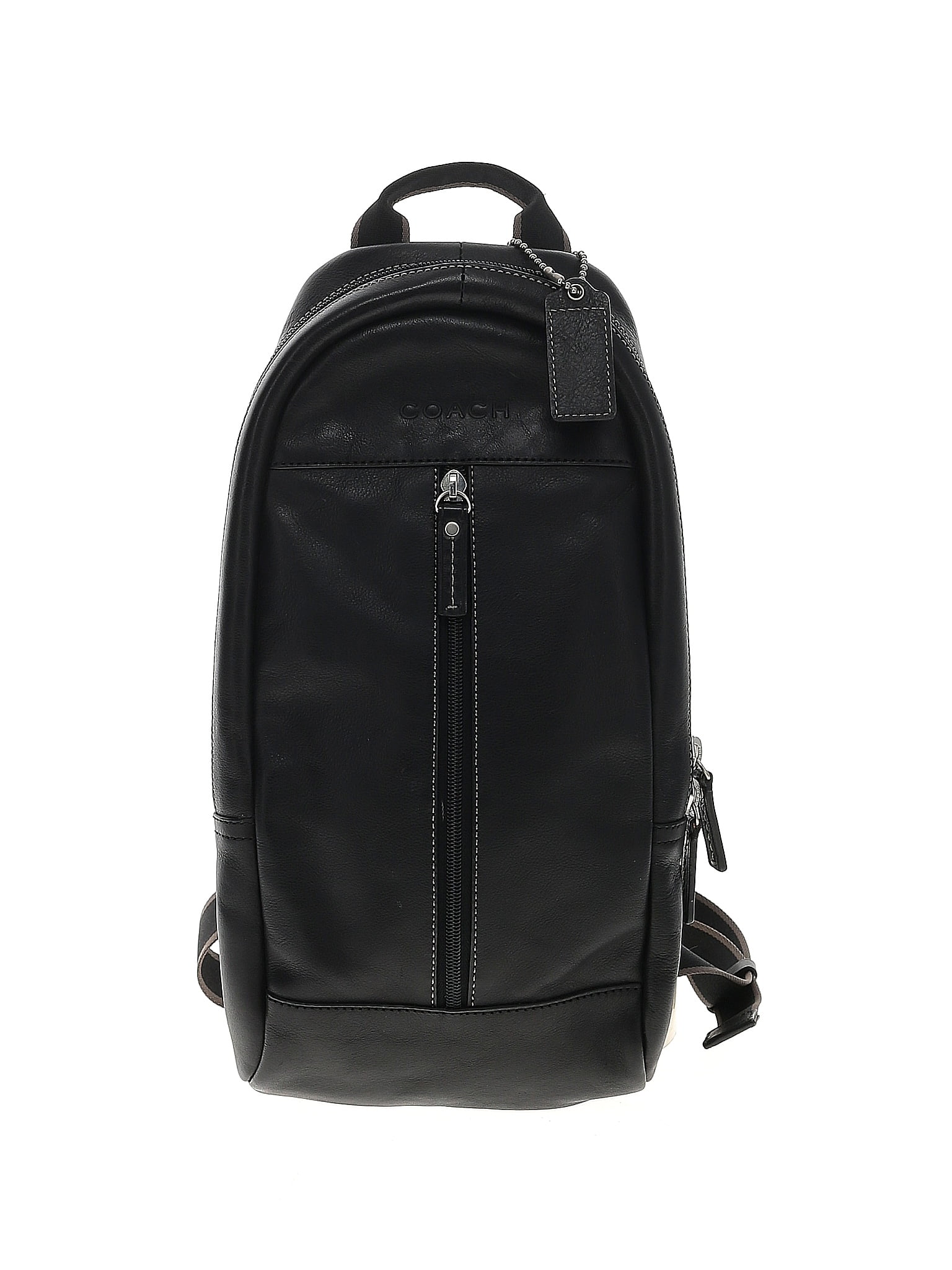 Coach Factory 100% Leather Solid Black Leather Backpack One Size - 59% ...