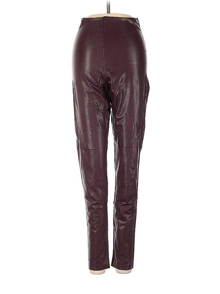 Commando Control Solid Maroon Burgundy Faux Leather Pants Size S - 72% ...