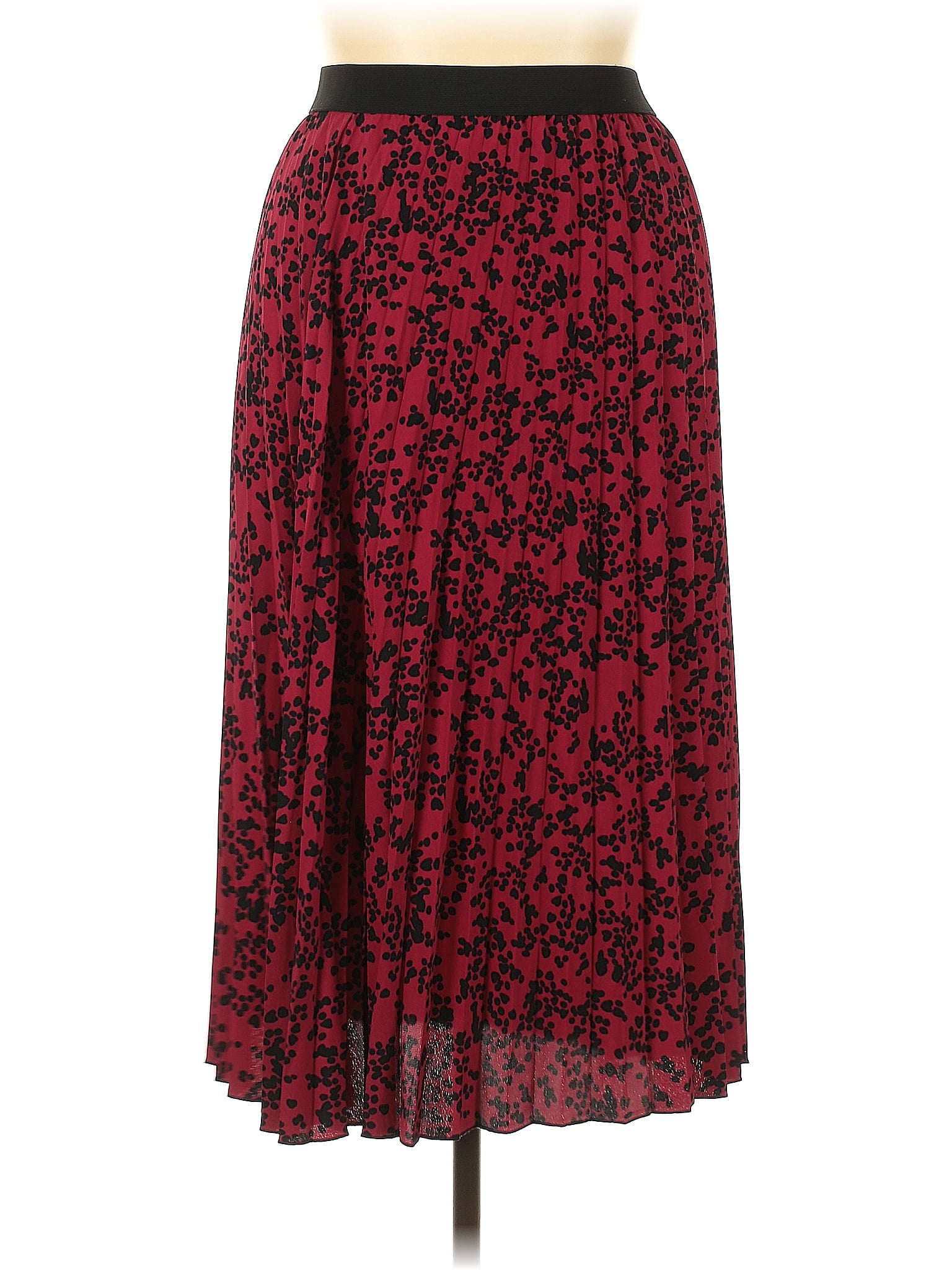 One 5 One 100 Polyester Floral Tweed Red Casual Skirt Size Xl 50