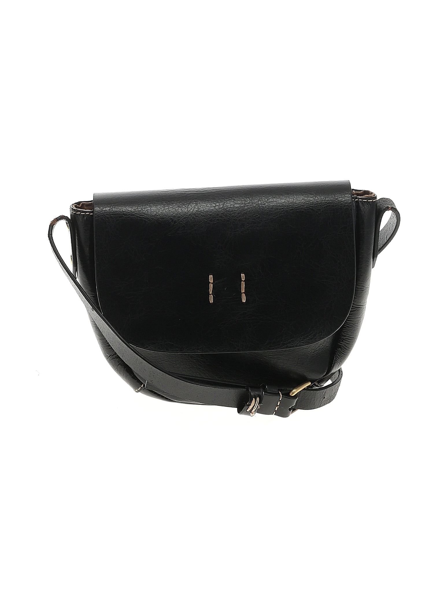 Kelsi by Kelsi Dagger Solid Black Leather Crossbody Bag One Size - 65% ...