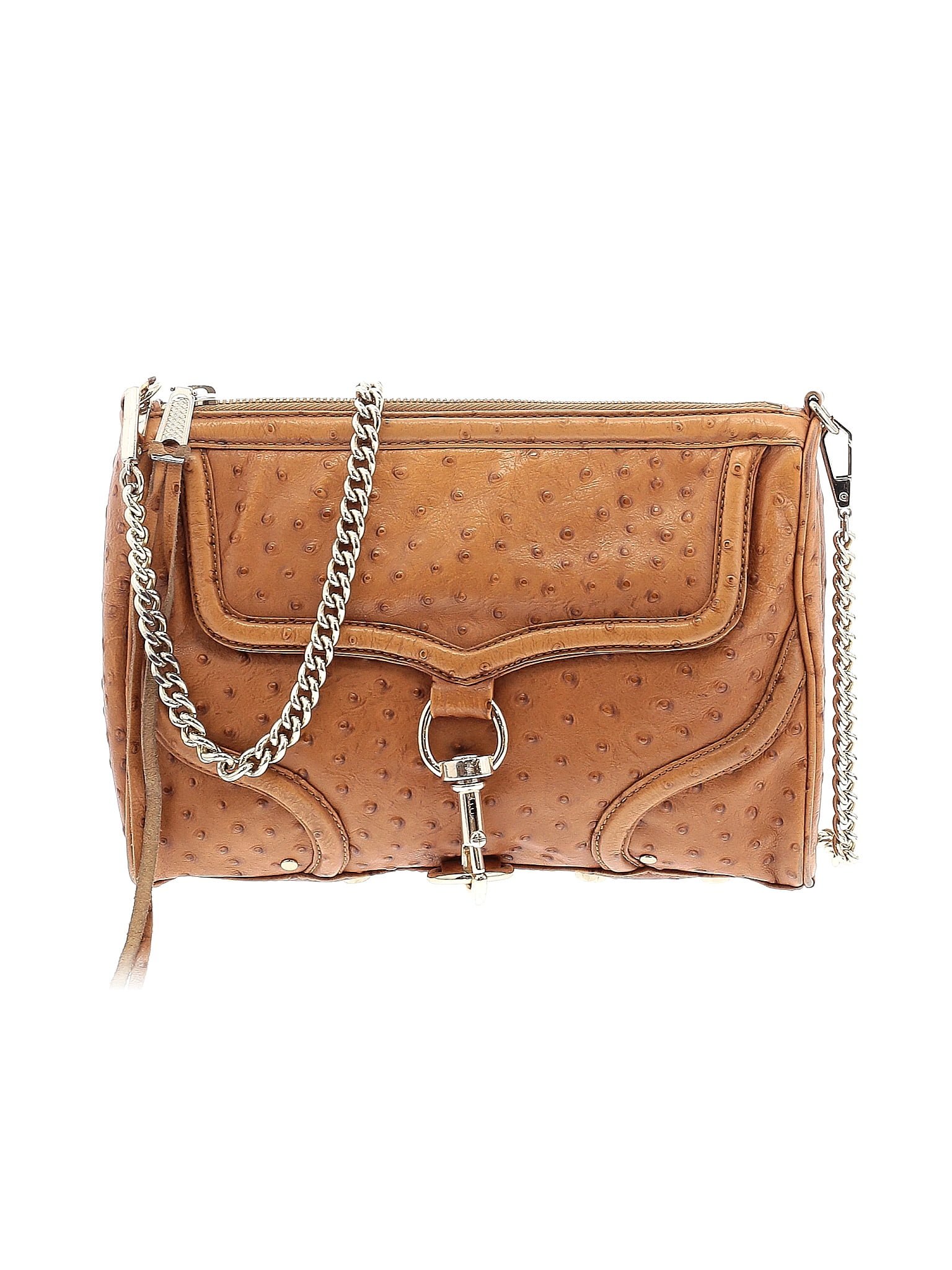 Rebecca Minkoff 100% Leather Solid Brown Tan Leather Crossbody Bag One ...