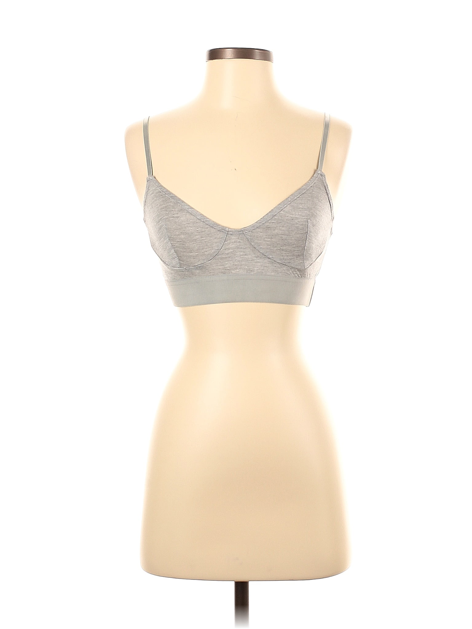 Line & Dot 100% Cotton Gray Sports Bra Size S - 75% off | ThredUp