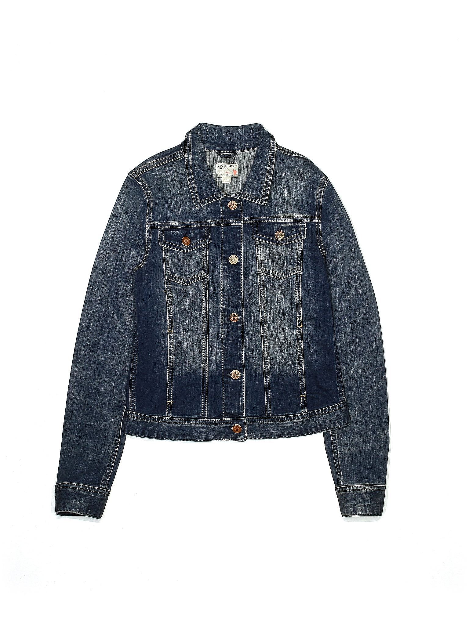 Crewcuts Solid Blue Denim Jacket Size 14 68 Off Thredup