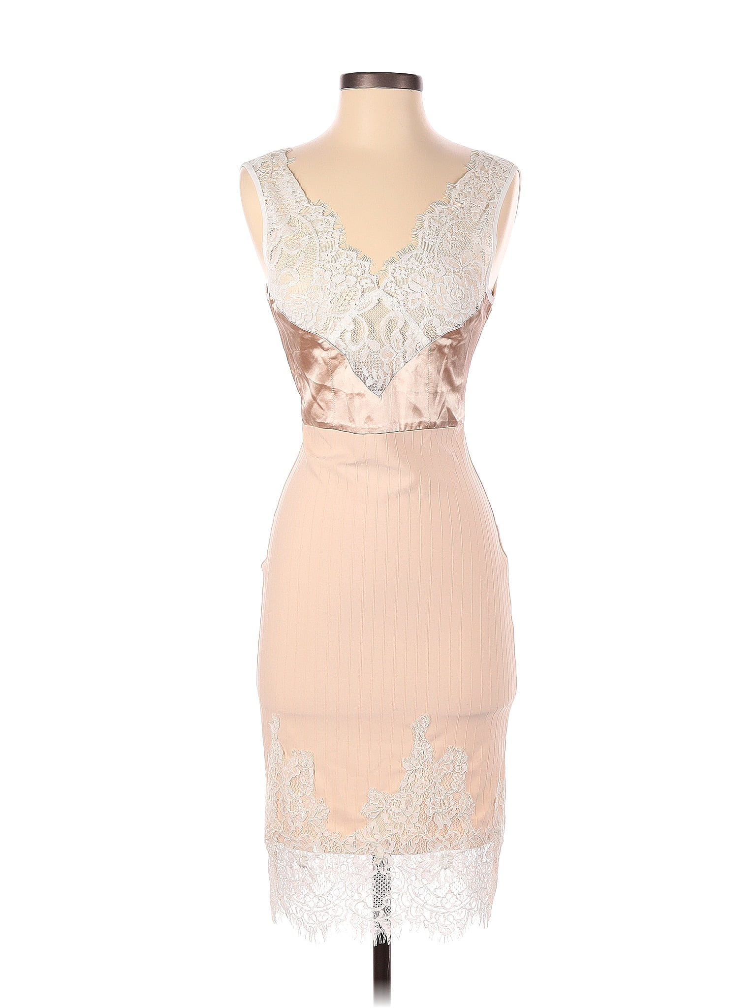 Main Strip Solid Tan Cocktail Dress Size S - 70% off | ThredUp