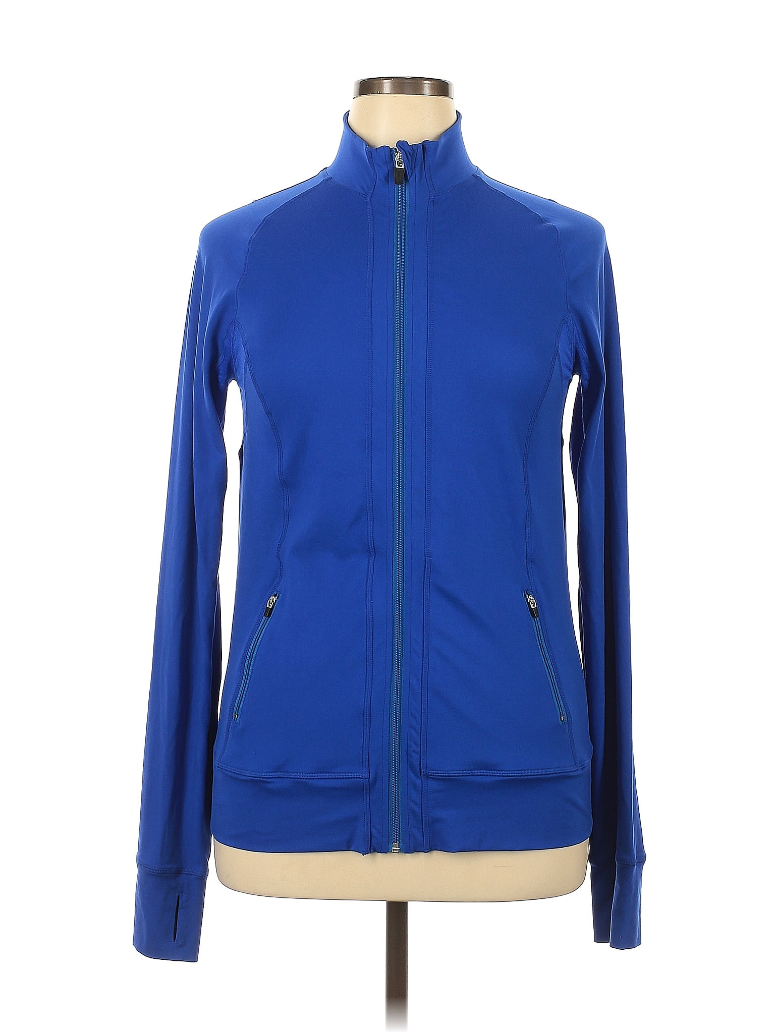 Reva Wear Color Block Solid Sapphire Blue Turtleneck Sweater Size XL ...