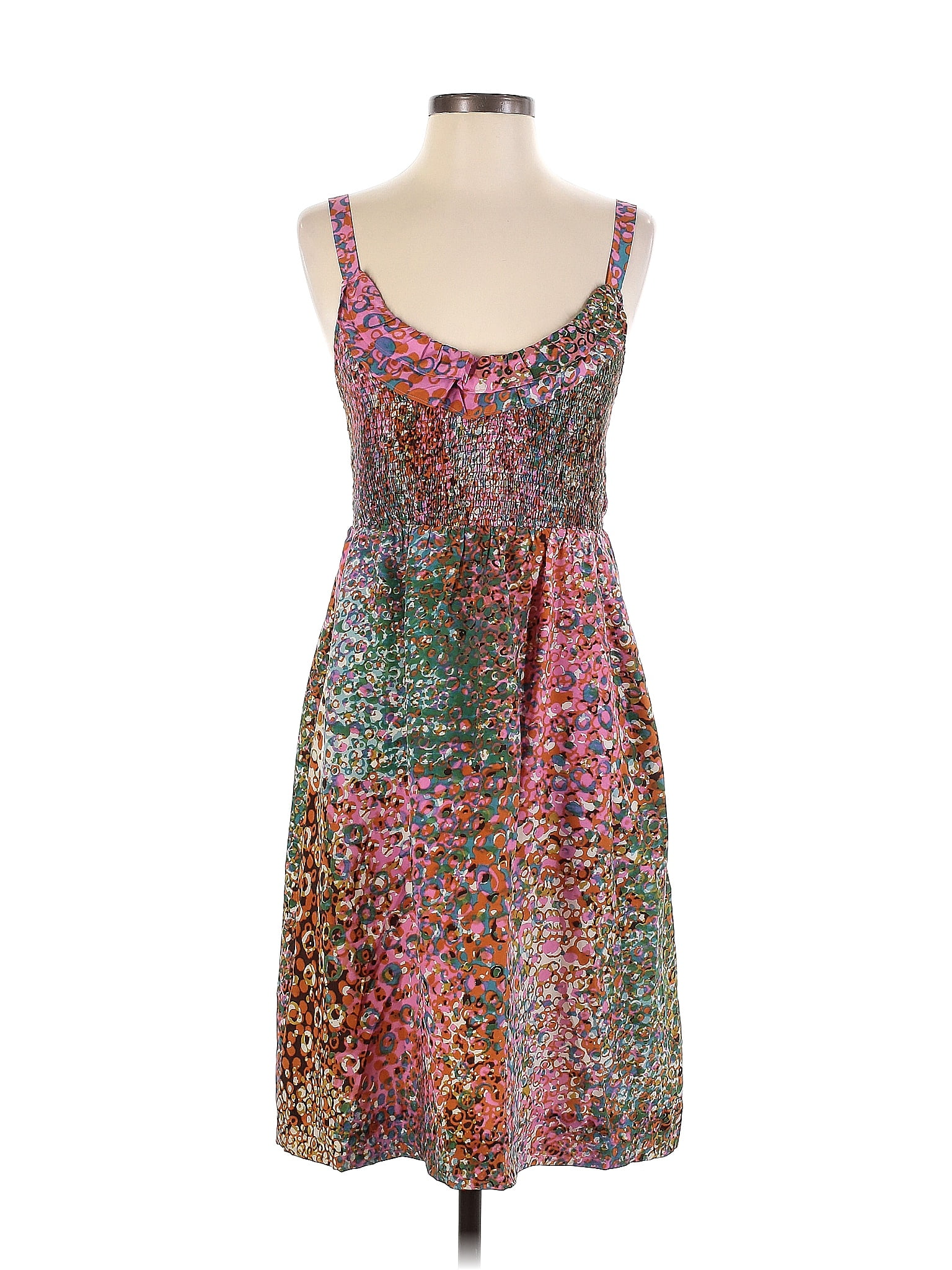 Maeve 100 Silk Marled Floral Motif Acid Wash Print Paisley Batik