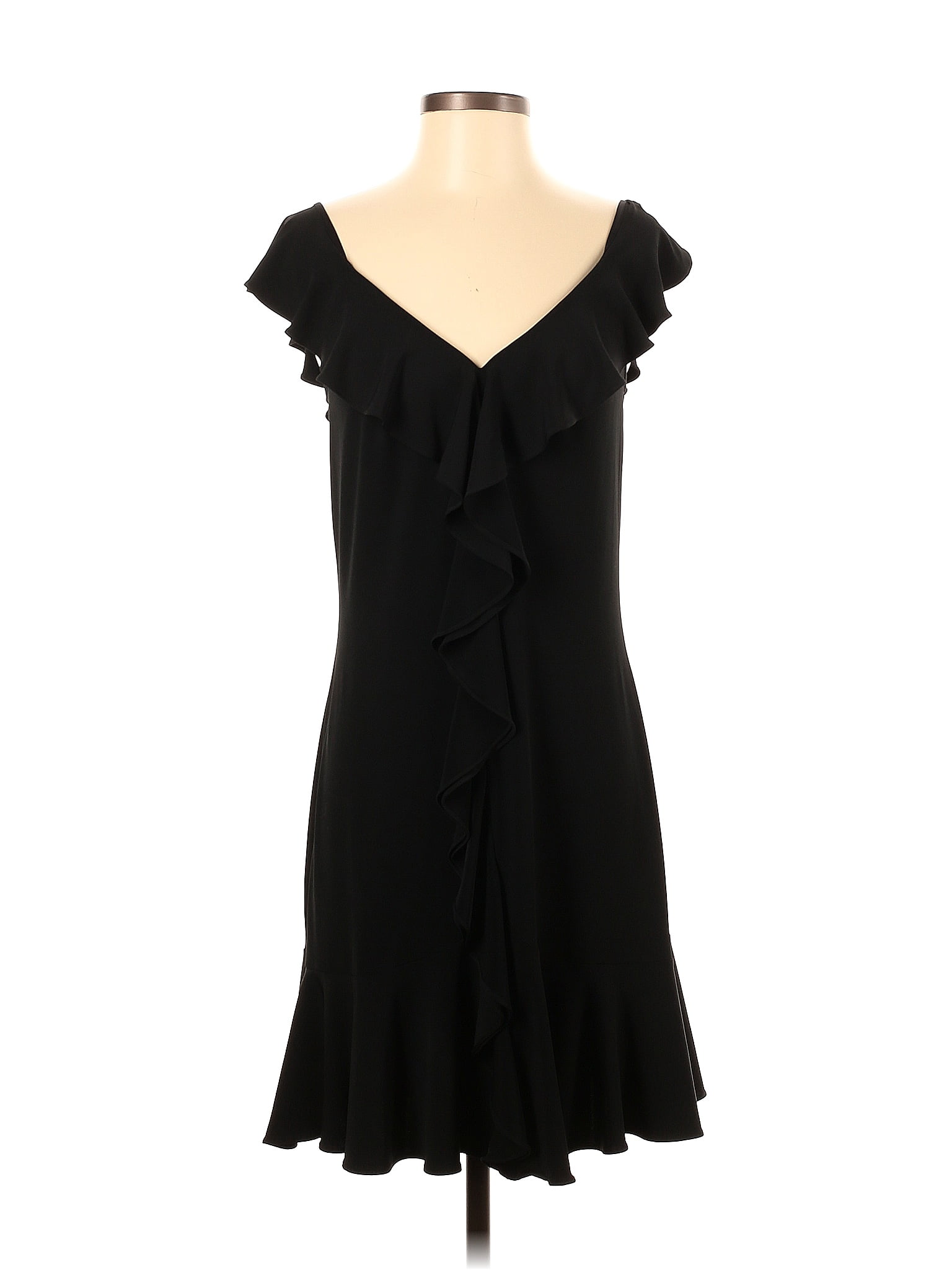 White House Black Market Solid Black Casual Dress Size S 71 Off
