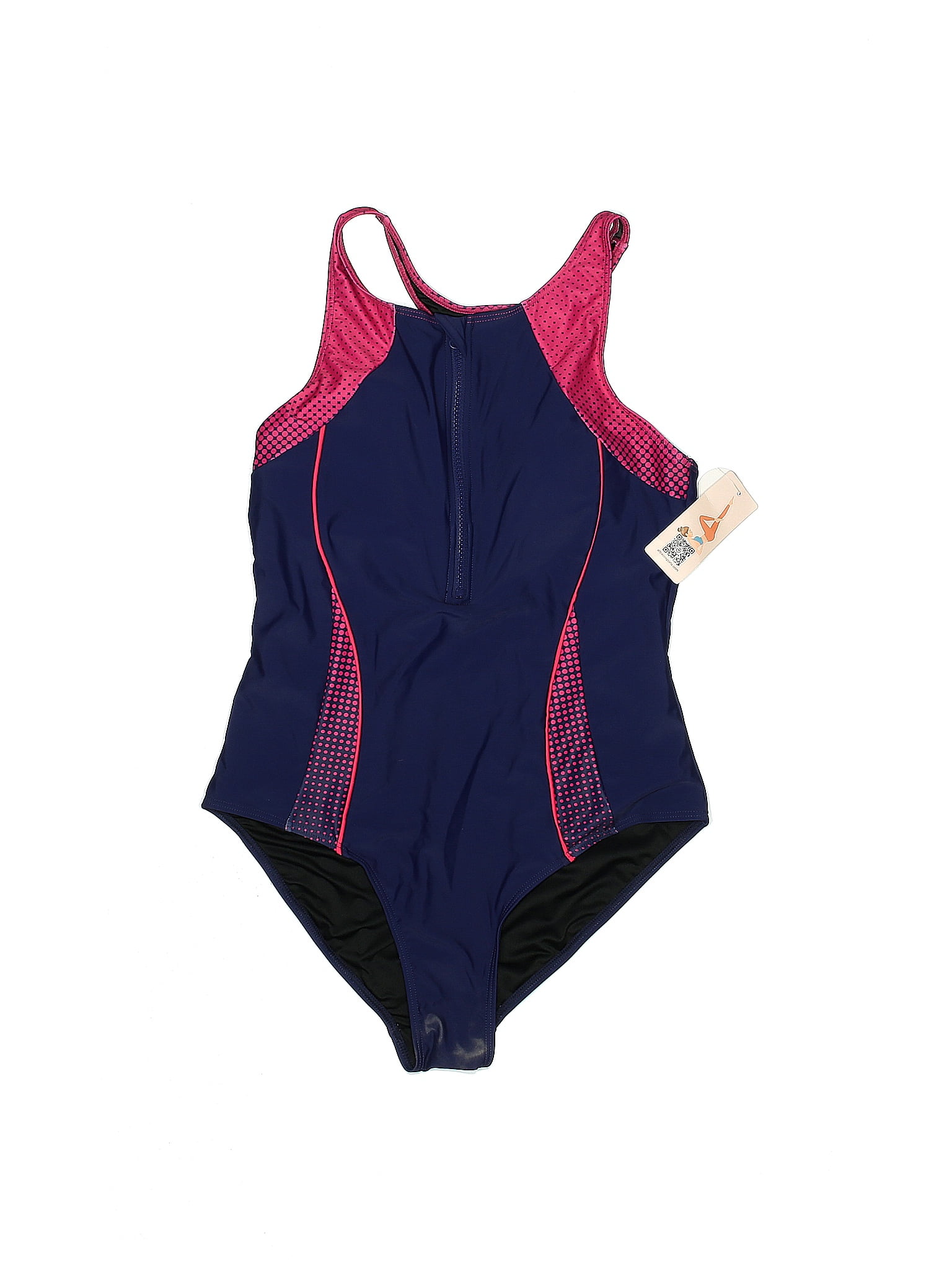 Charmo Solid Navy Blue One Piece Swimsuit Size L - 54% off | ThredUp